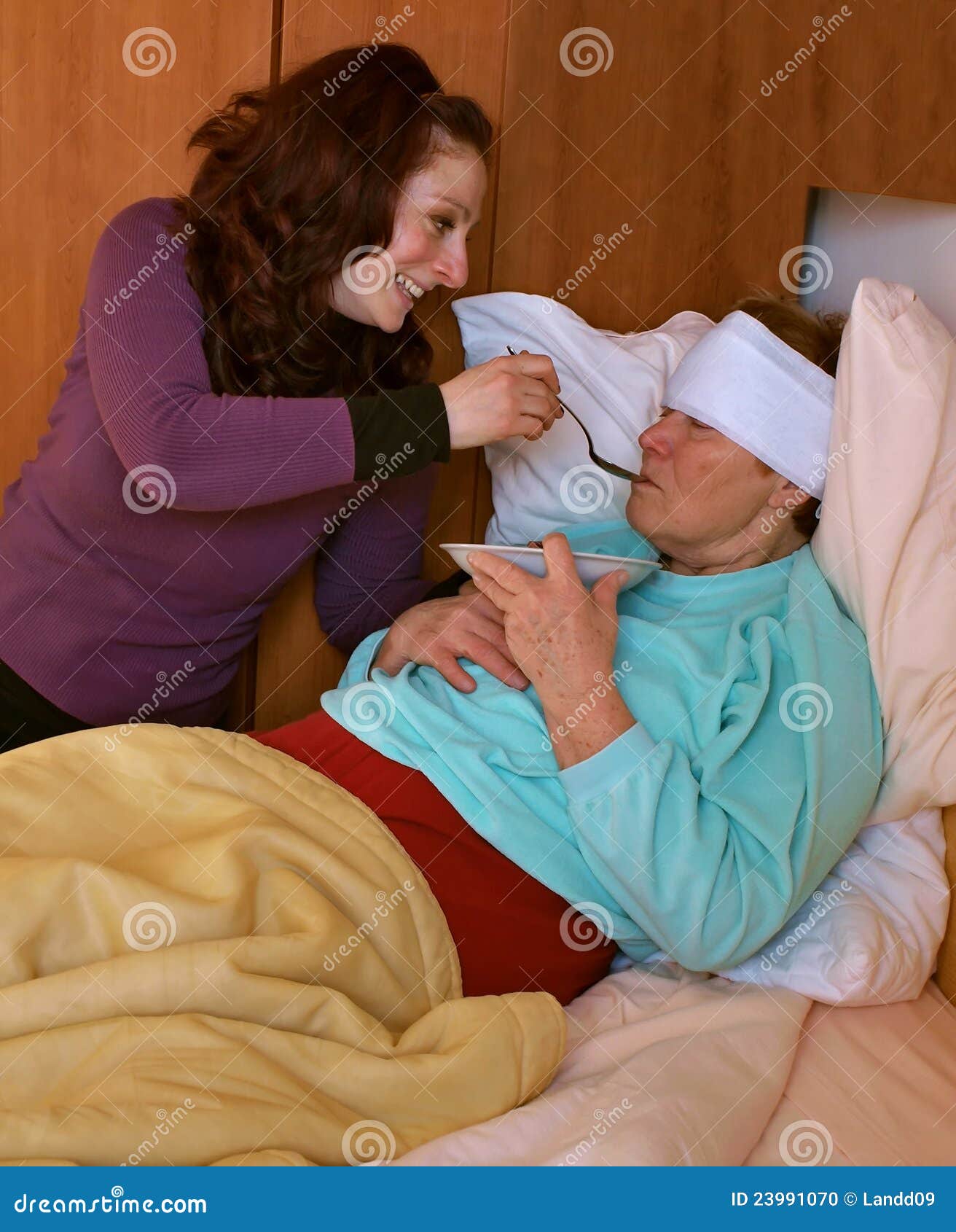 Help for sick old lady stock photo. Image of exercise - 23991070