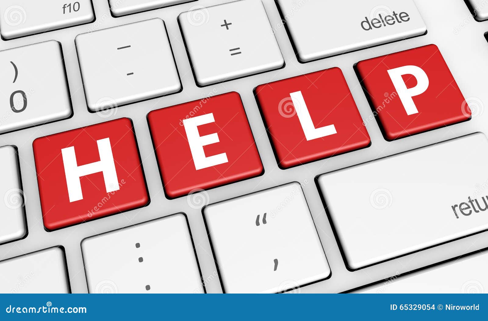 Help Sign Computer Keys stock illustration. Illustration of problem ...
