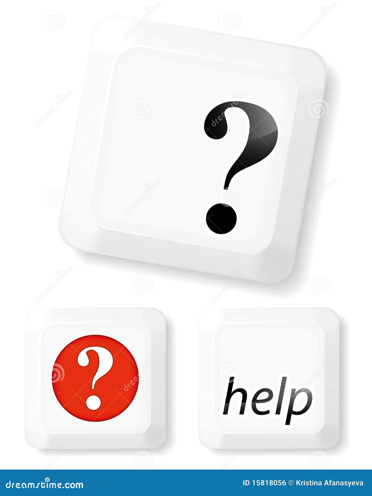 Help Sign Key Set stock vector. Illustration of isolated - 15818056