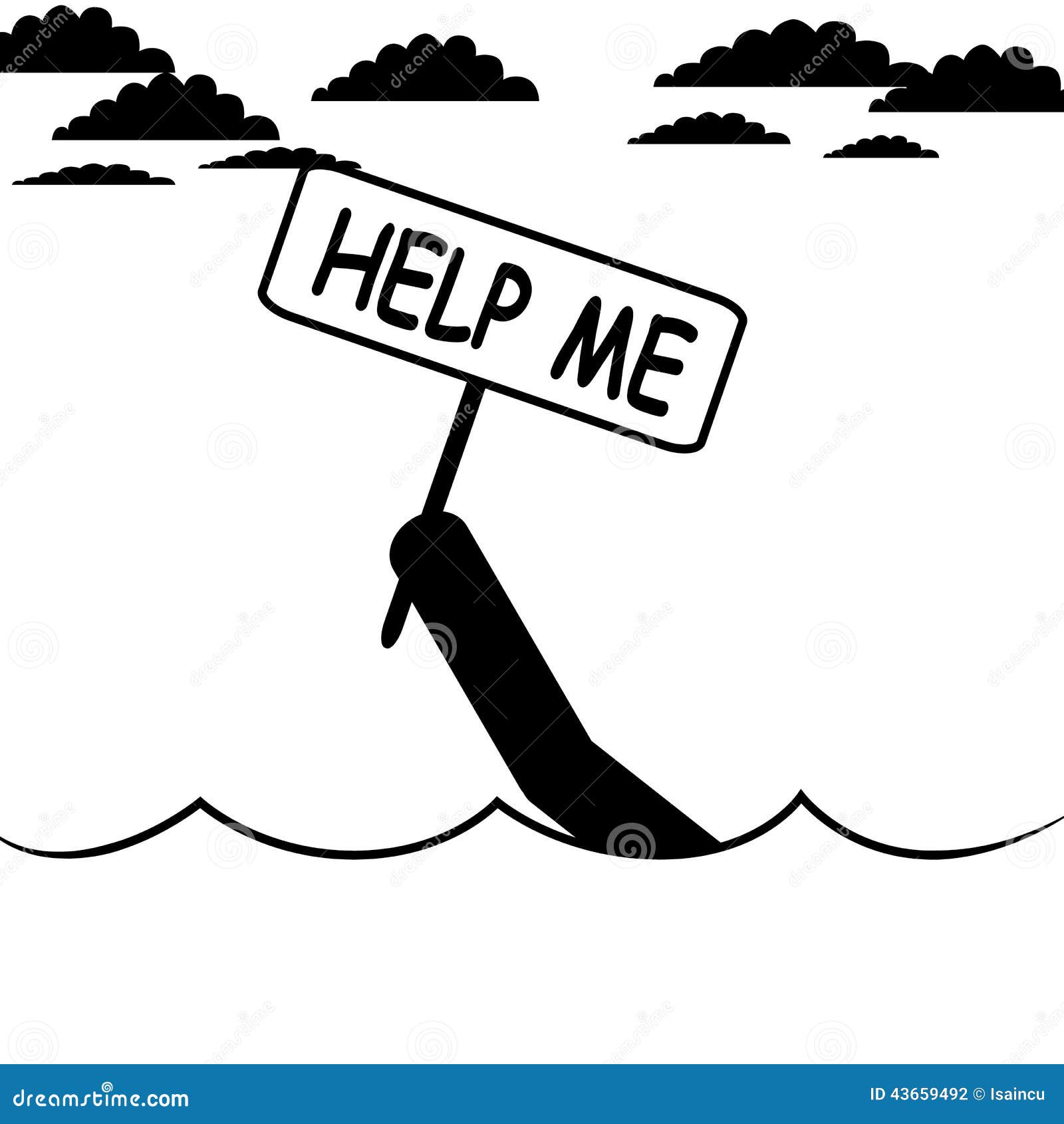 Help sign stock vector. Illustration of loose, business - 43659492