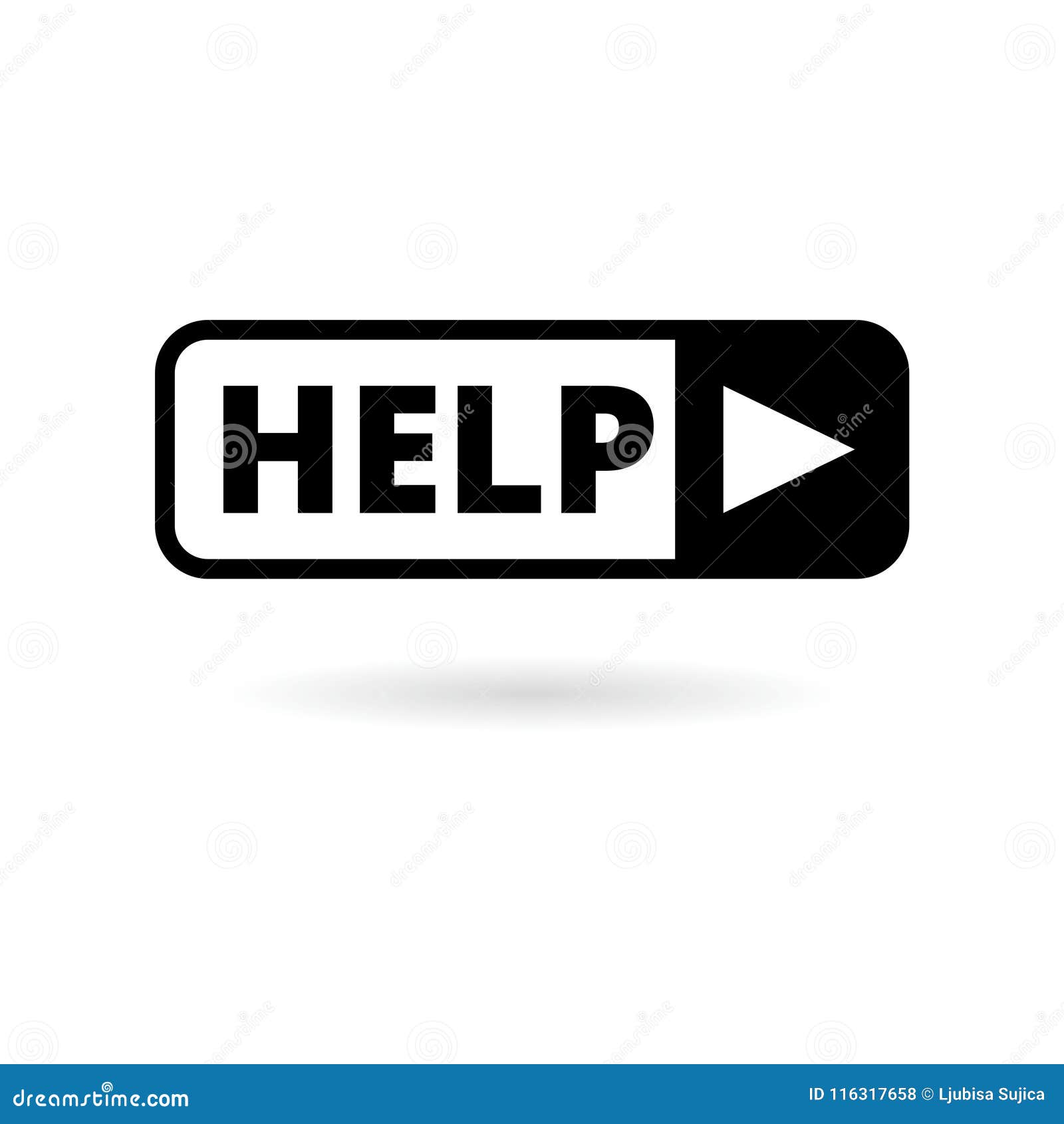 Help sing, Help icon stock vector. Illustration of person - 116317658