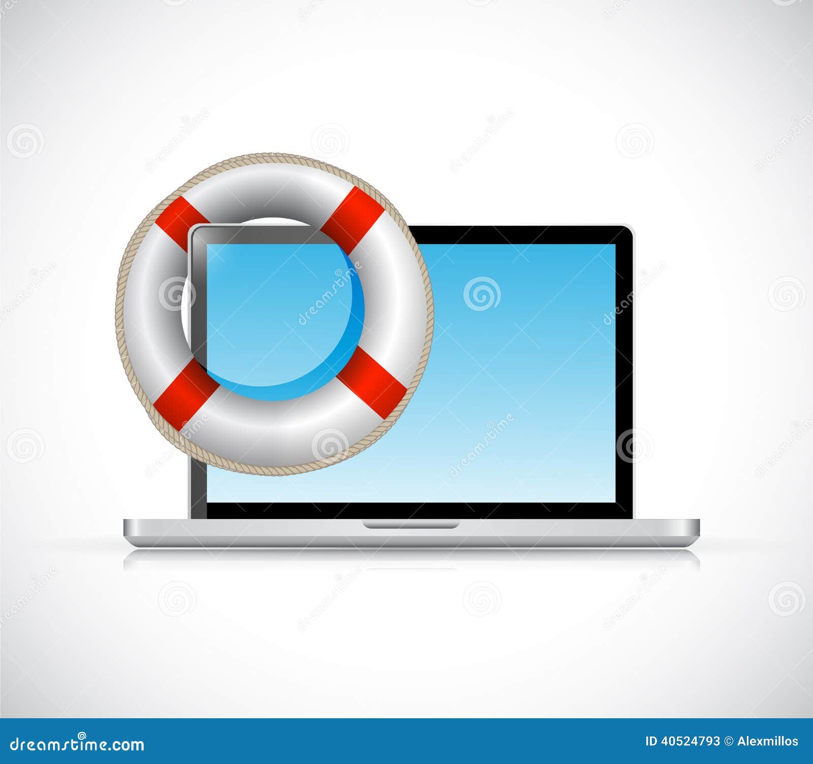 Help Sos Computer Concept Illustration Design Stock Illustration ...