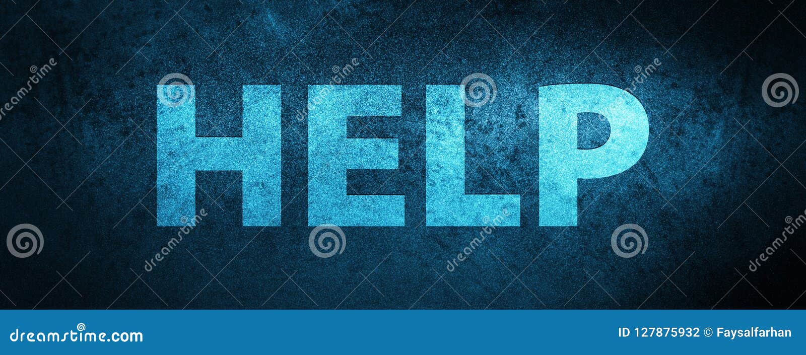 Help Special Blue Banner Background Stock Illustration - Illustration ...
