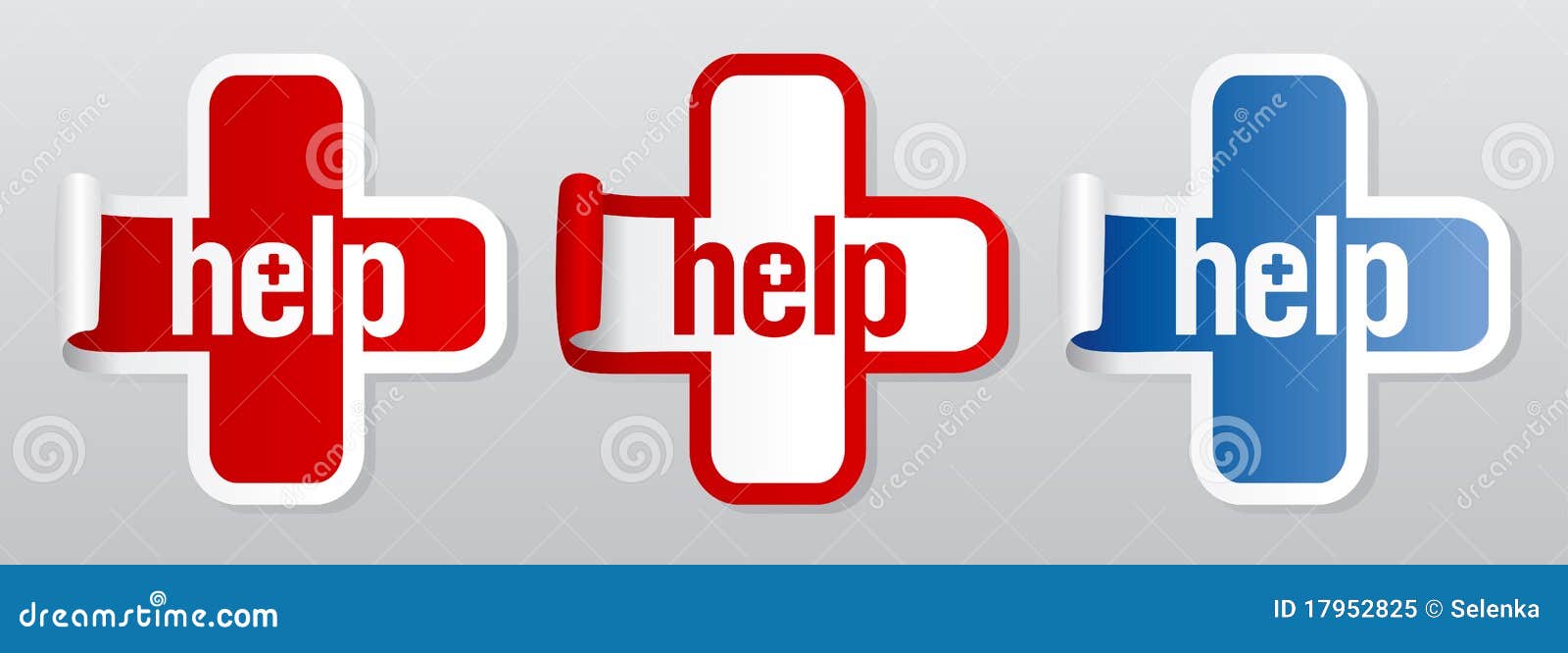 Help stickers. stock vector. Illustration of emergency - 17952825