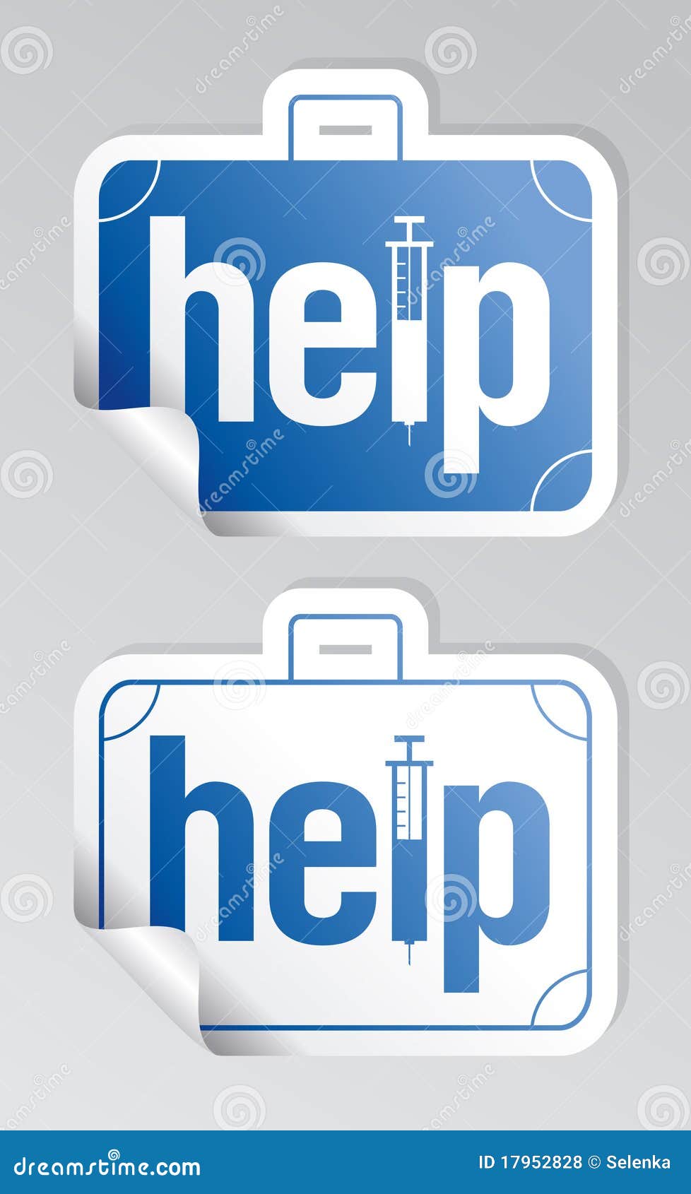 Help stickers set. stock vector. Illustration of cross - 17952828