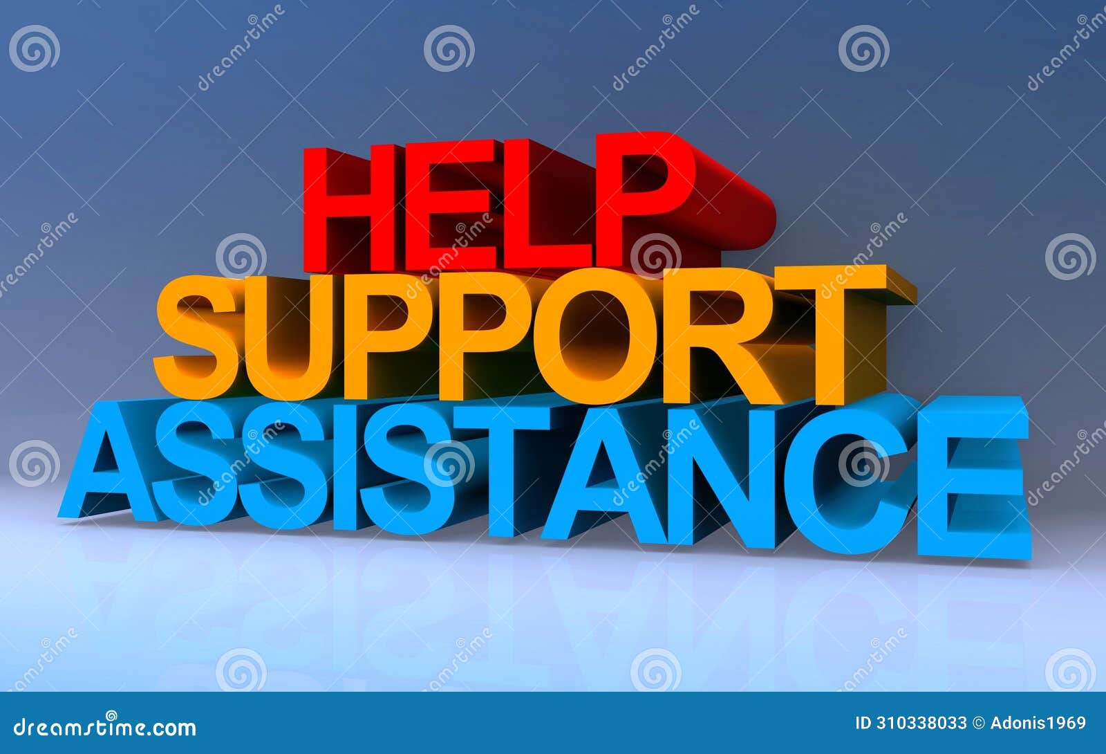 Help Support Assistance on Blue Stock Illustration - Illustration of ...