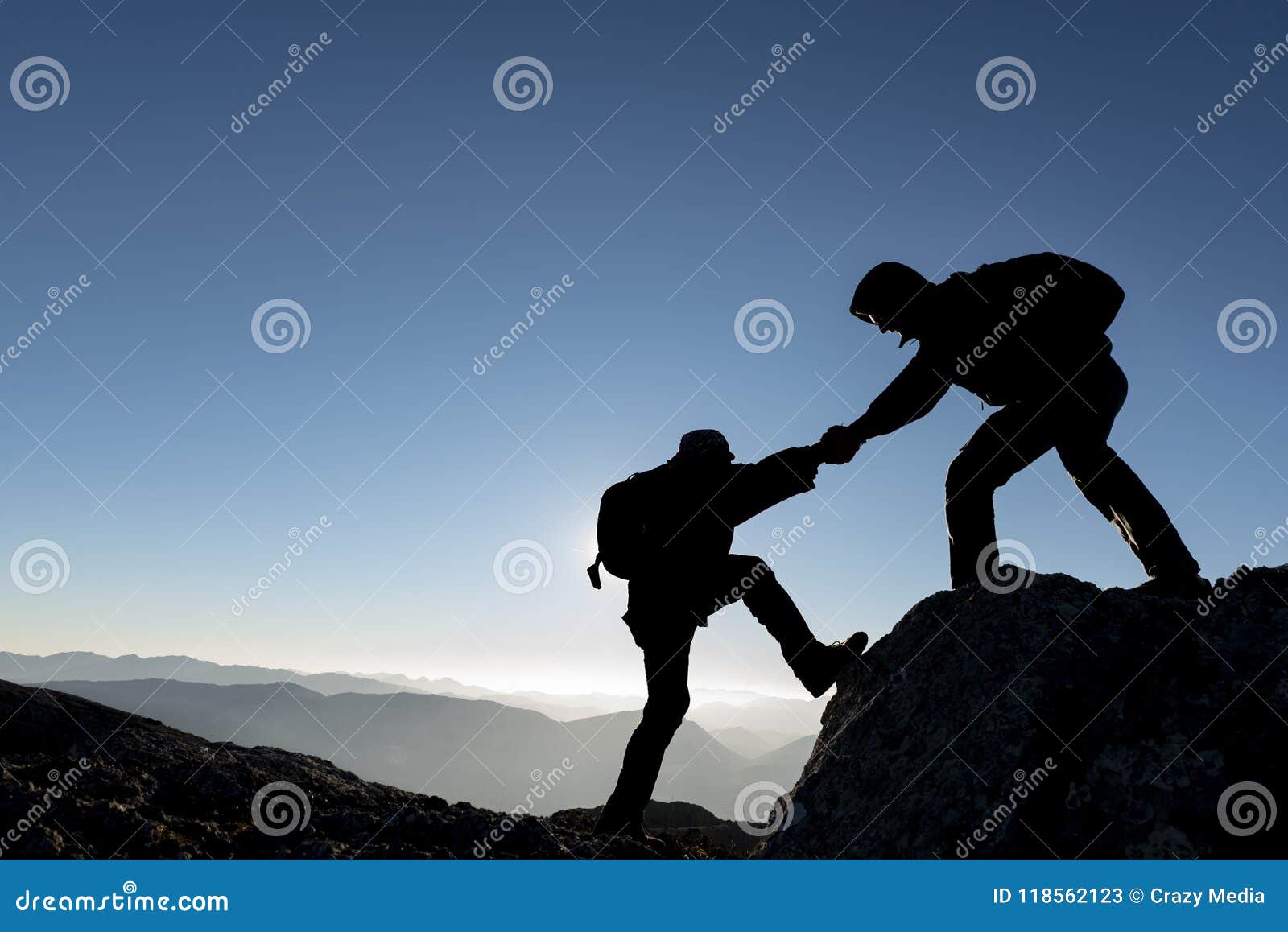 Mountaineering Assistance and Support Stock Image - Image of ...