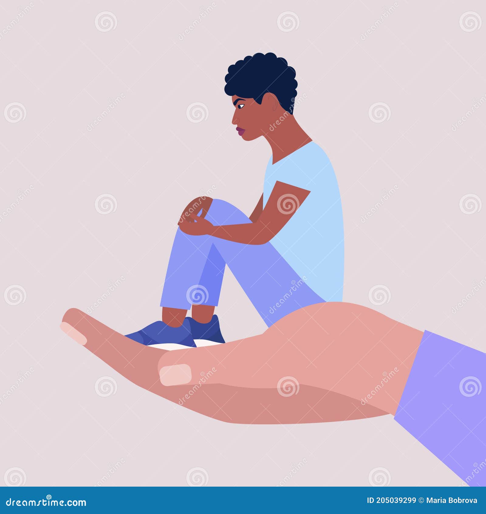 Help and support concept stock vector. Illustration of person - 205039299