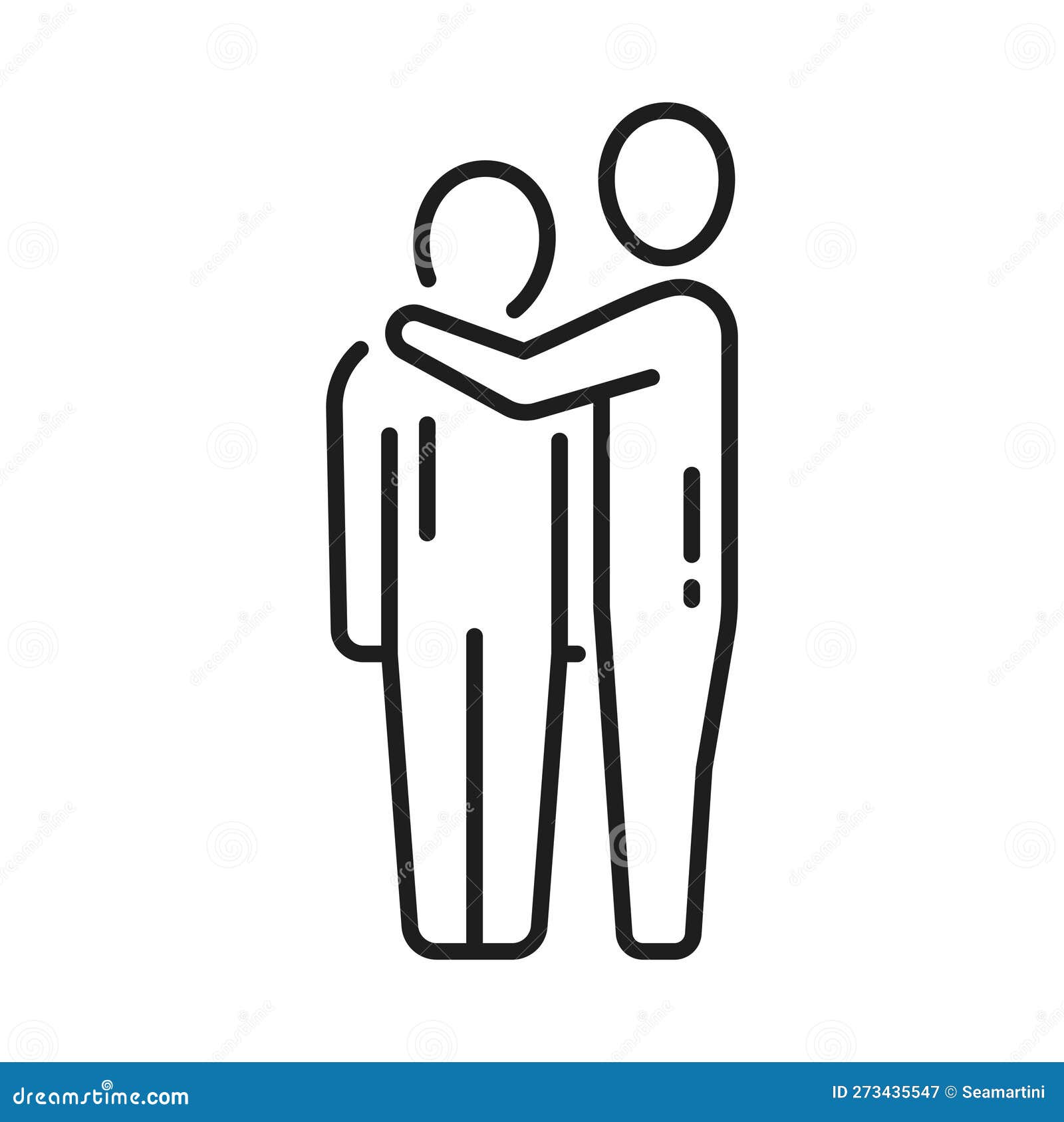 Help and Support, People Supporting Hugging Person Stock Vector ...