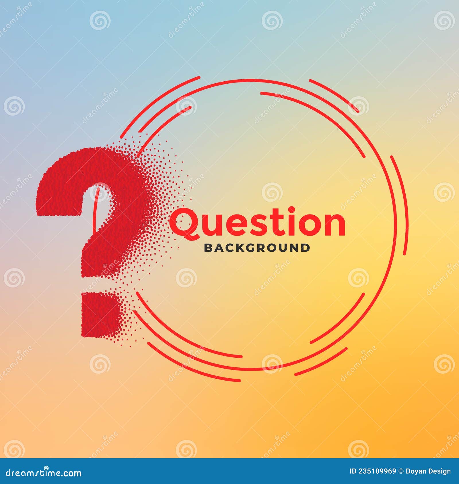 Help and Support Question Mark Background in Full Color Stock Vector ...