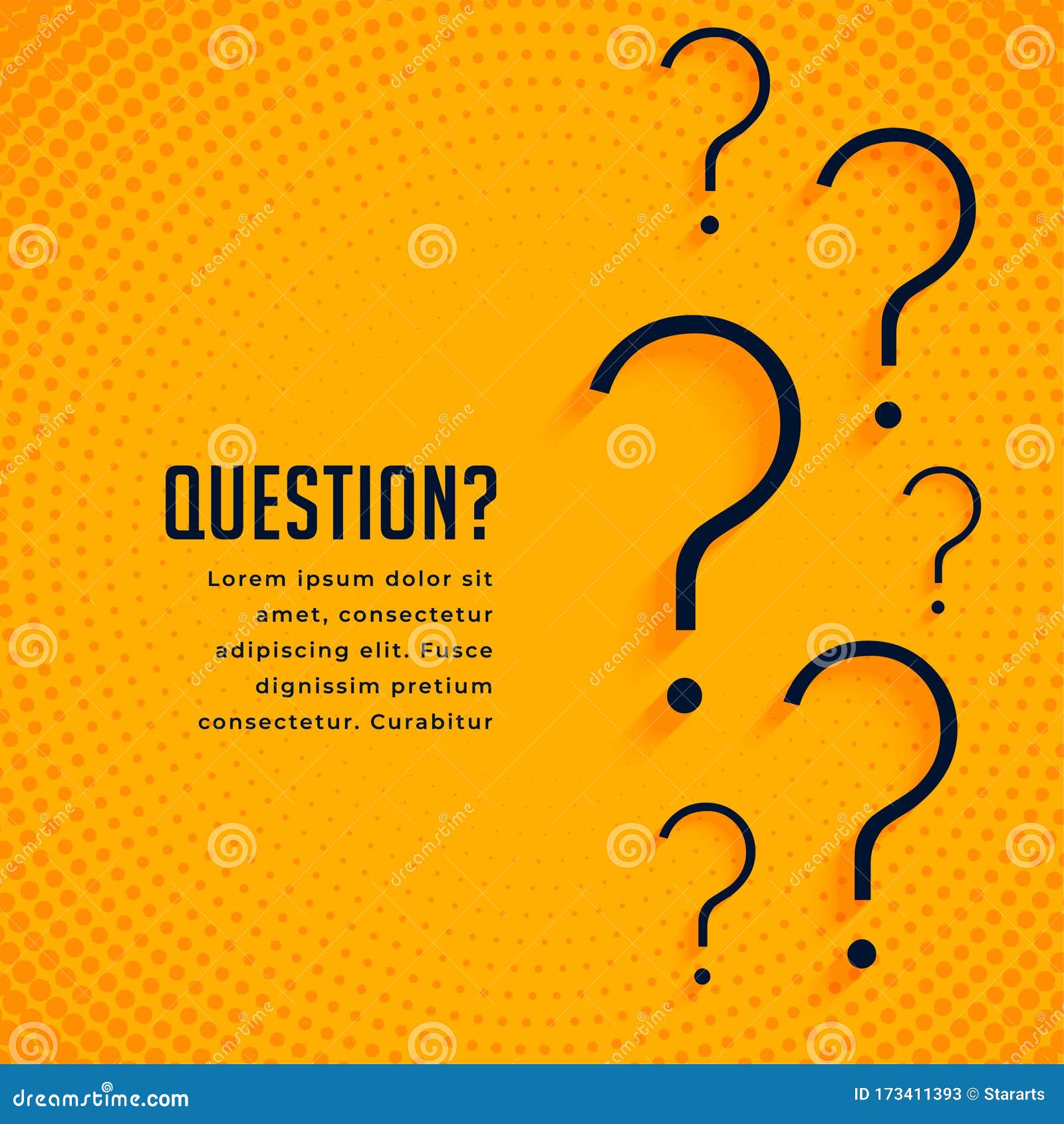 Help and Support Question Mark Web Template Stock Vector - Illustration ...
