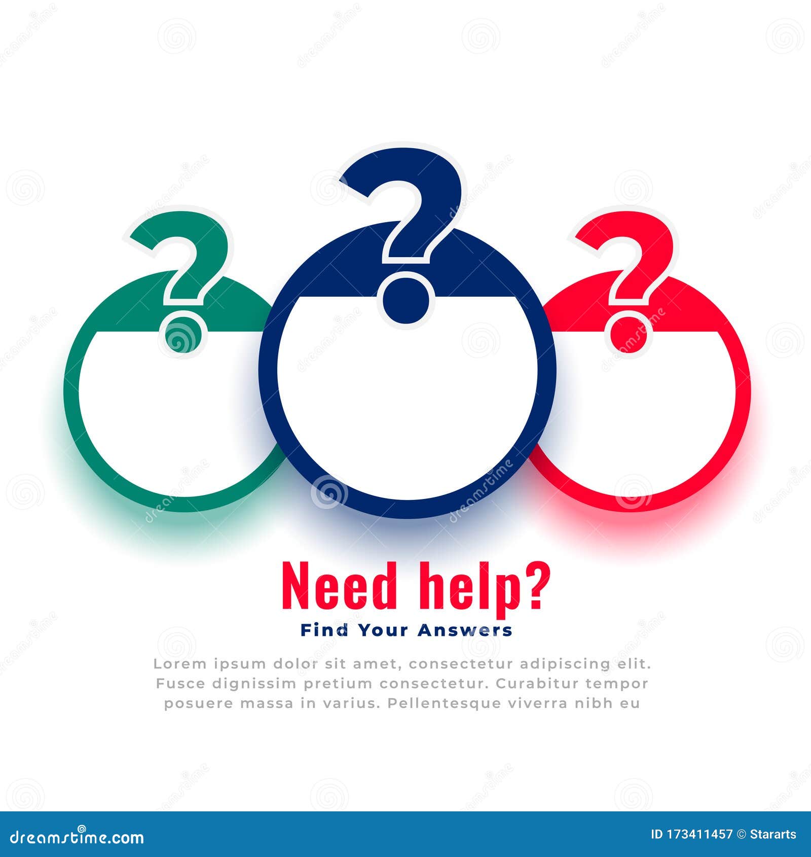 Help and Support Question Mark Web Template Stock Vector - Illustration ...