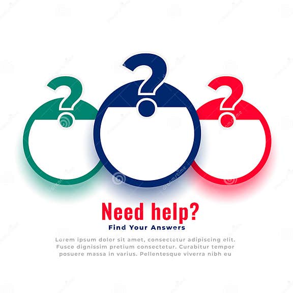 Help and Support Question Mark Web Template Stock Vector - Illustration ...