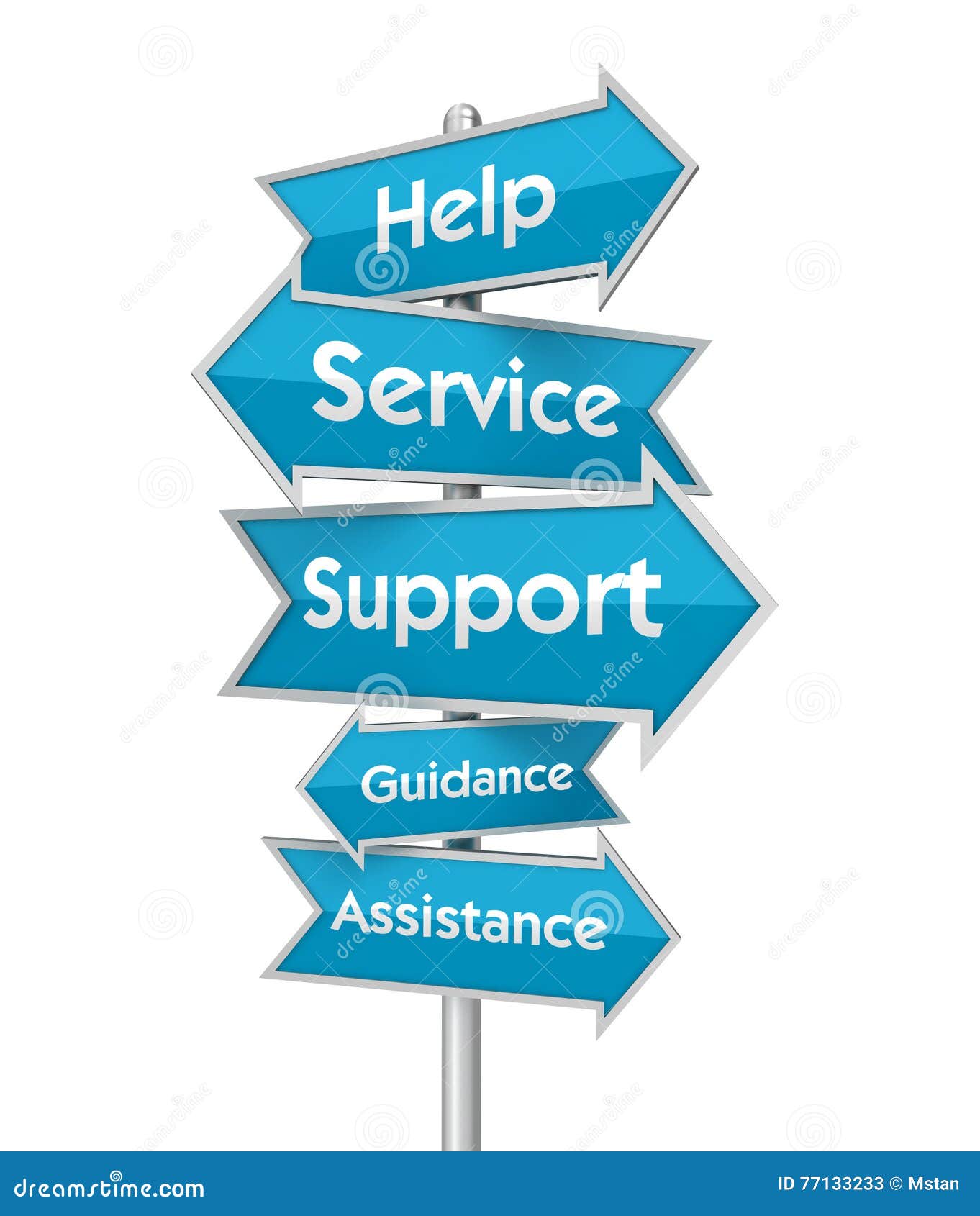 Help Support Signs Concept 3d Illustration Stock Illustration ...