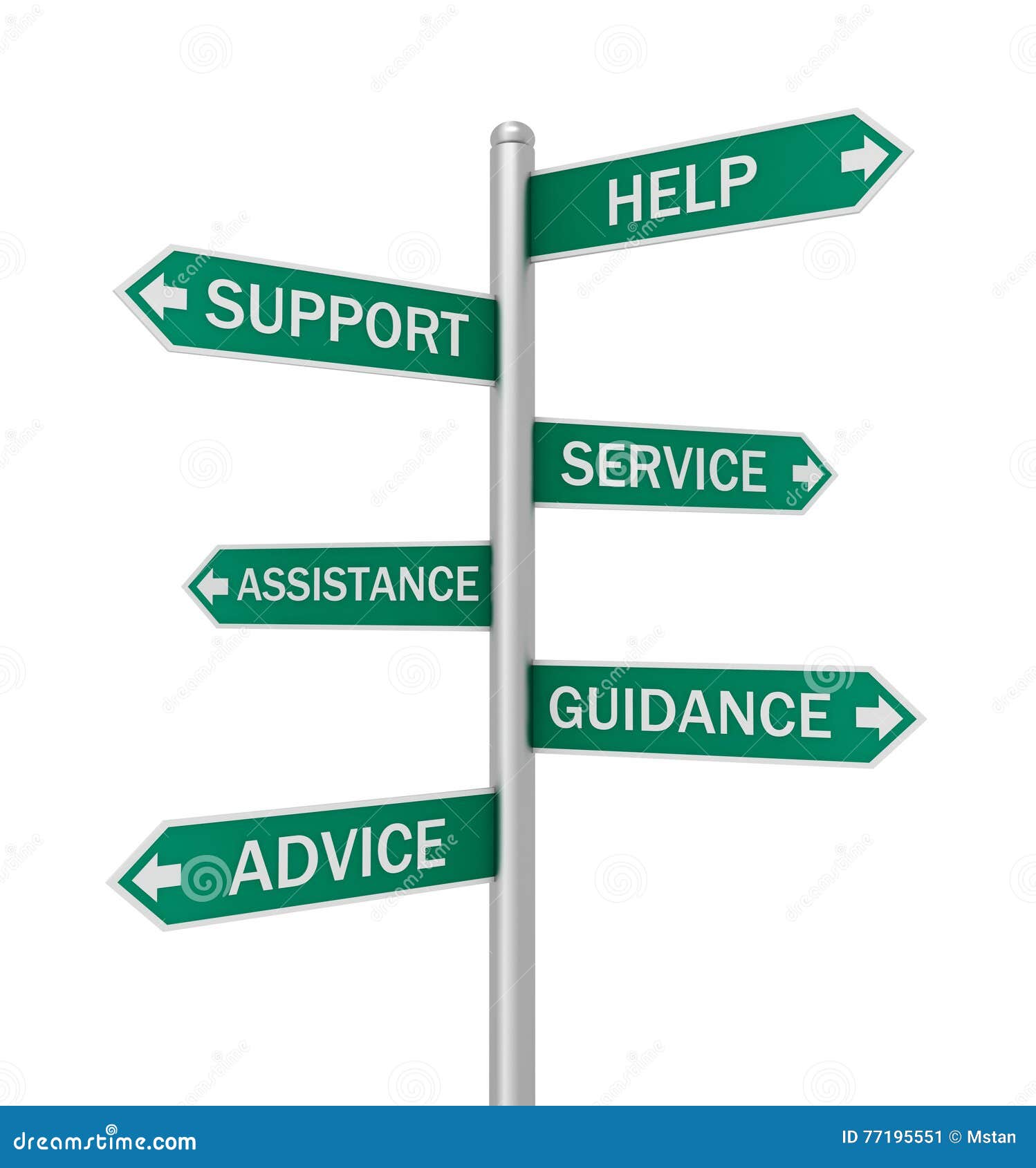 Help Support Signs Concept 3d Illustration Stock Illustration ...