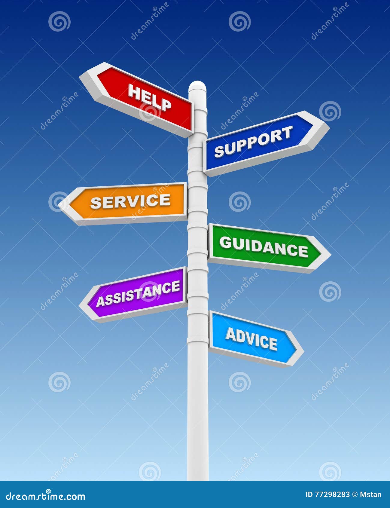 Help and Support Signs 3d Illustration Stock Illustration ...