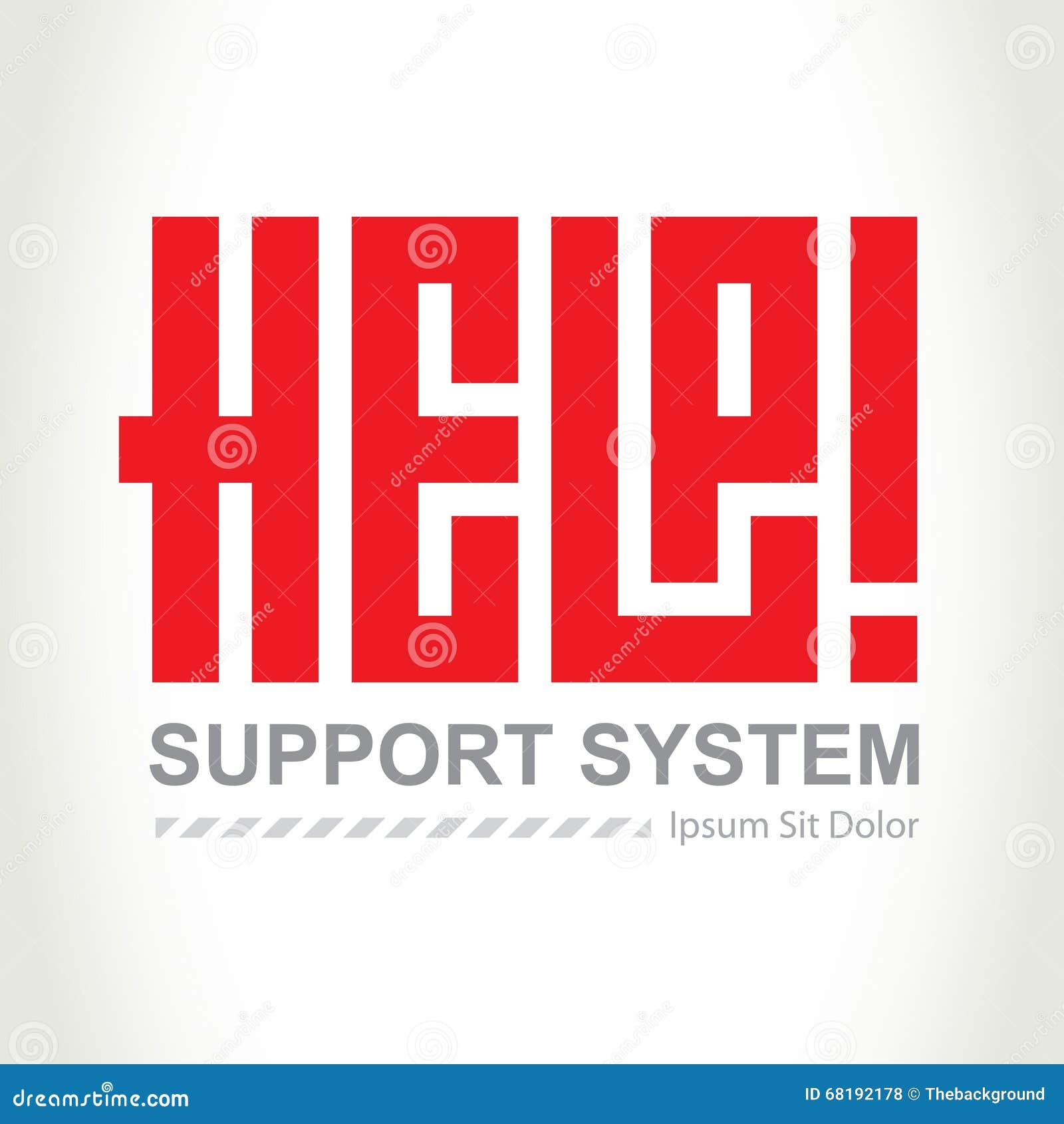 Help - Support System Logotype. Concept Vector Logo Design Template ...