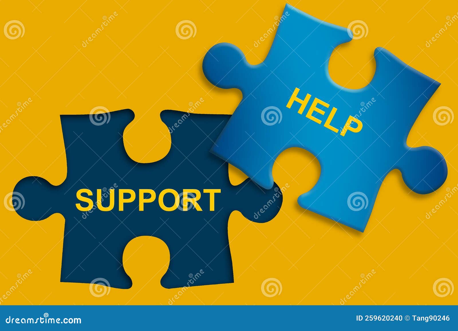 Help and Support Text on Jigsaw Puzzle Stock Illustration ...