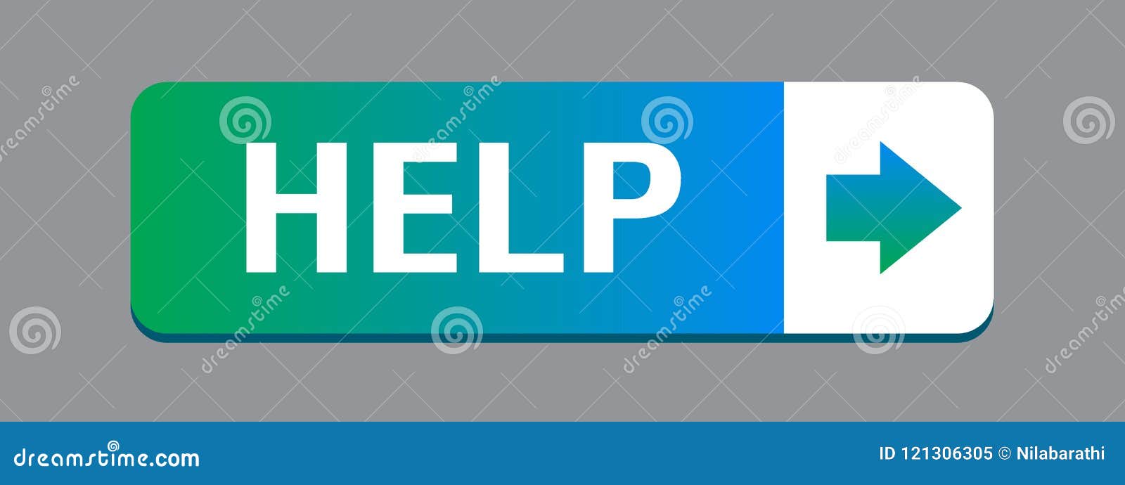 Help Web Button Green Blue Mixed Stock Illustration - Illustration of ...