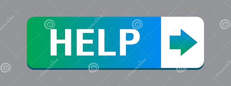Help Web Button Green Blue Mixed Stock Illustration - Illustration of ...