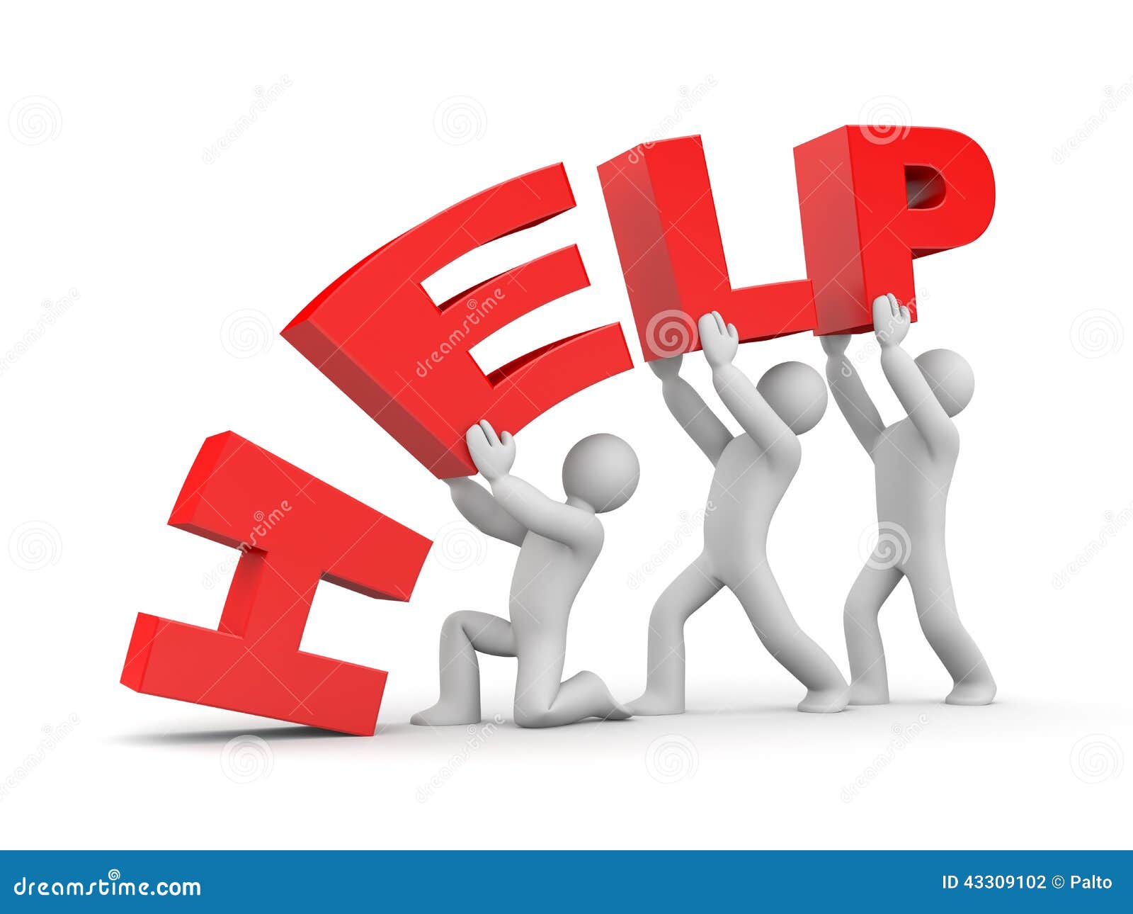 Help. Teamwork metaphor stock illustration. Illustration of cubic ...