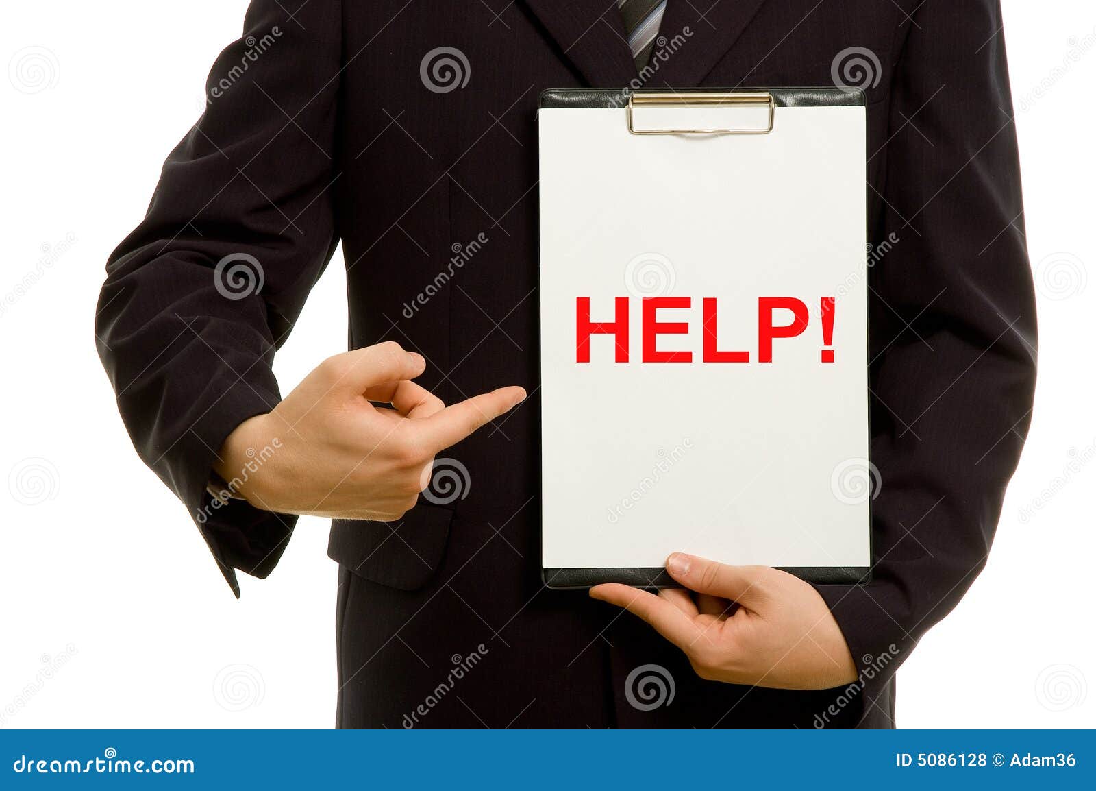 'HELP!' Text On Clipboard Picture. Image: 5086128