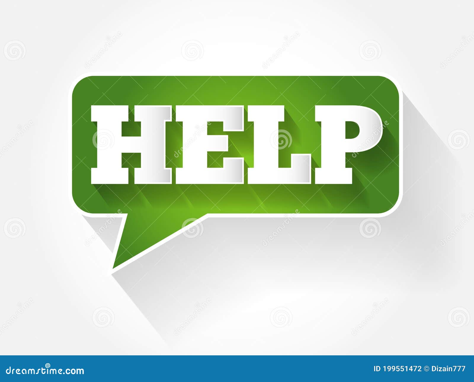 Help text message bubble stock illustration. Illustration of sticker ...