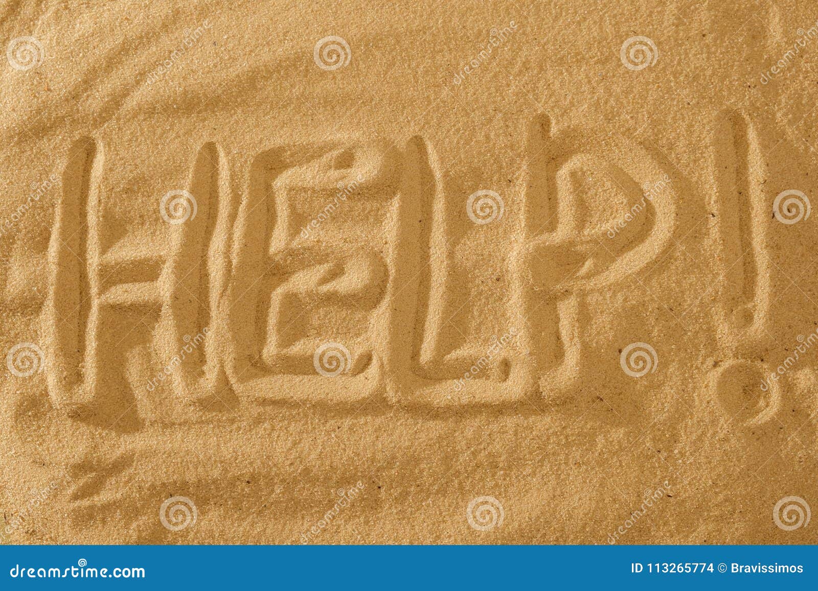Help Text Sign on the Beach Stock Photo - Image of danger, concept ...