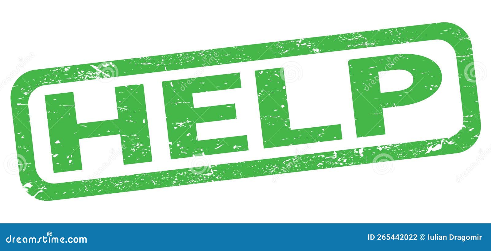 HELP Text Written on Green Rectangle Stamp Stock Illustration ...