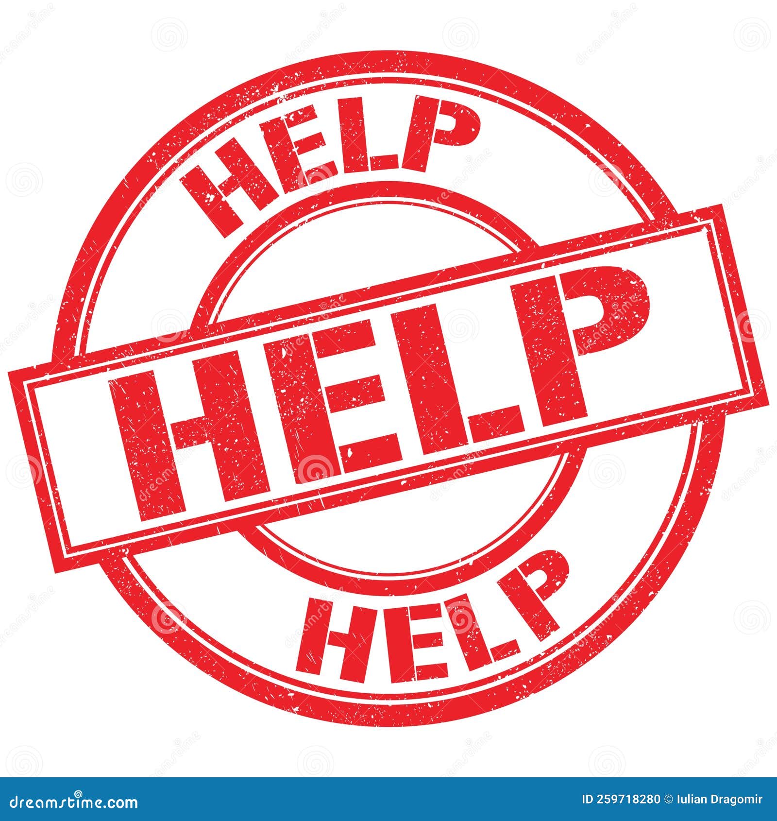 HELP Text Written on Red Stamp Sign Stock Illustration - Illustration ...