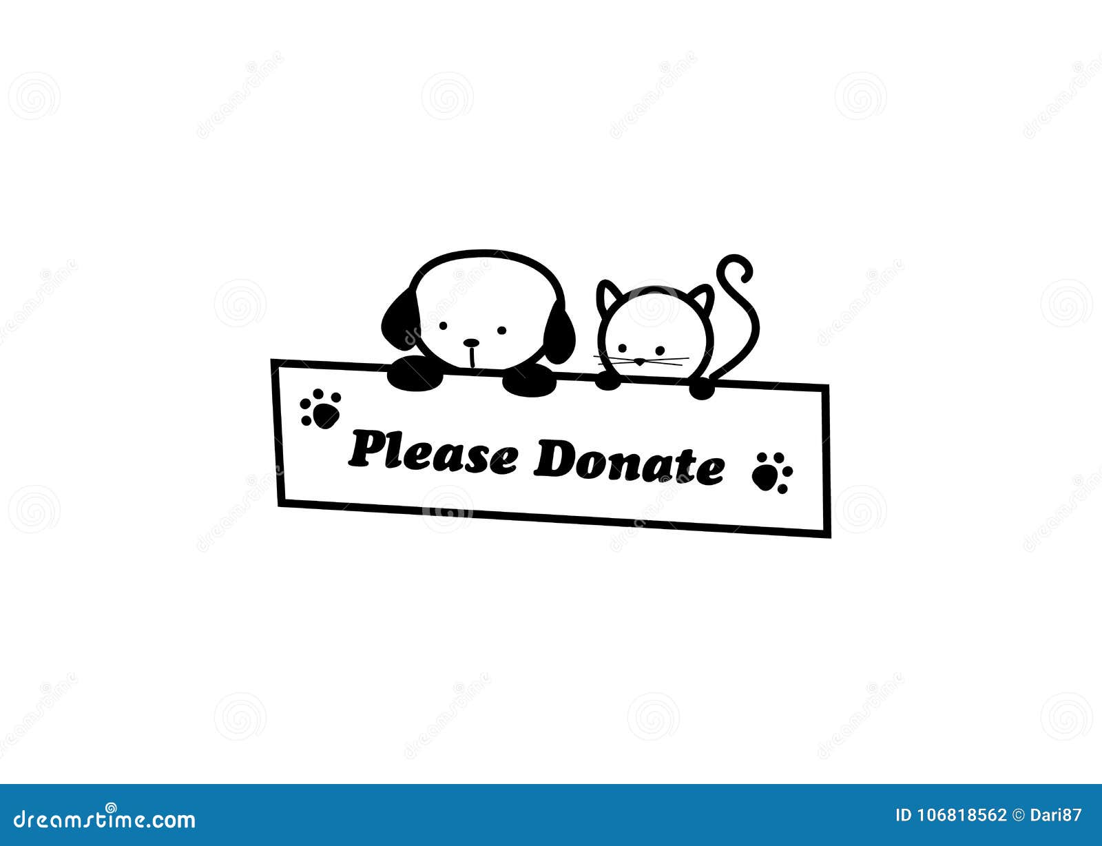 Help To Save Animals - Please Donate Stock Vector - Illustration of ...