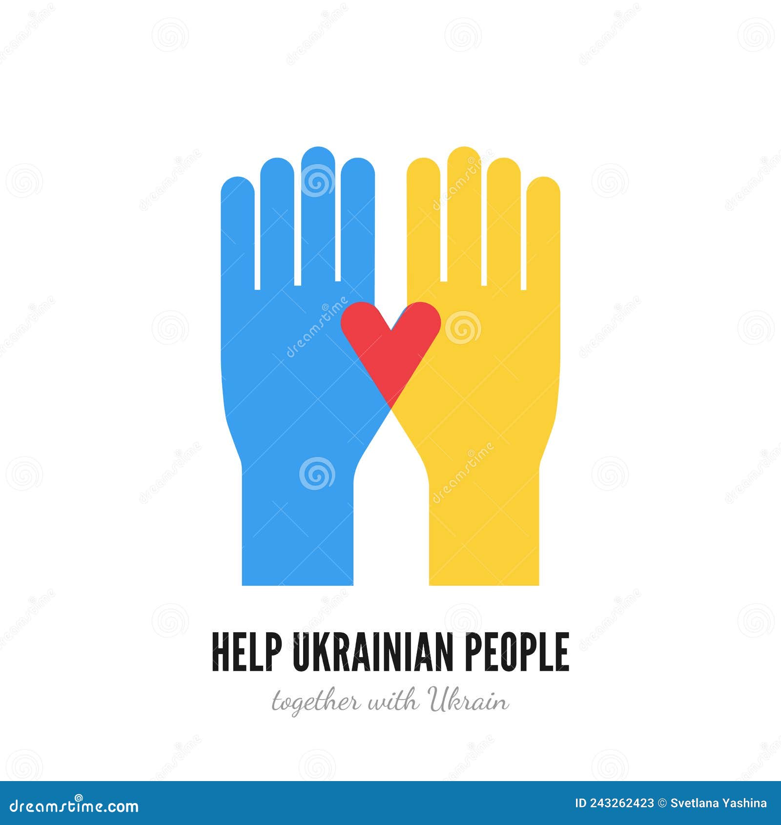 Help Ukraine Support People Concept Vector Illustration Stock Vector ...
