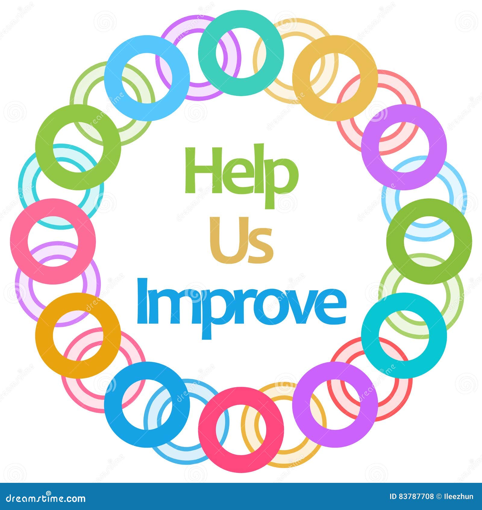 Help Us Improve Colorful Rings Circular Stock Illustration ...
