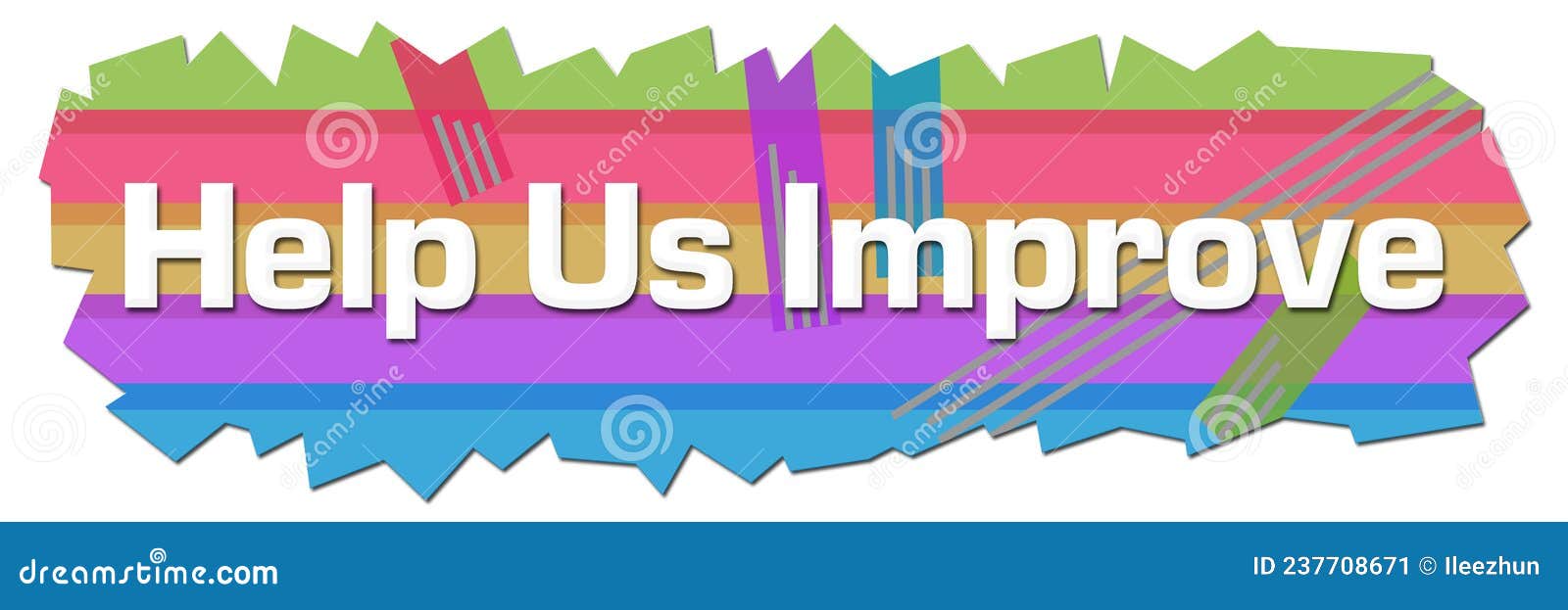Help Us Improve Colorful Lines Cutout Stock Illustration - Illustration ...