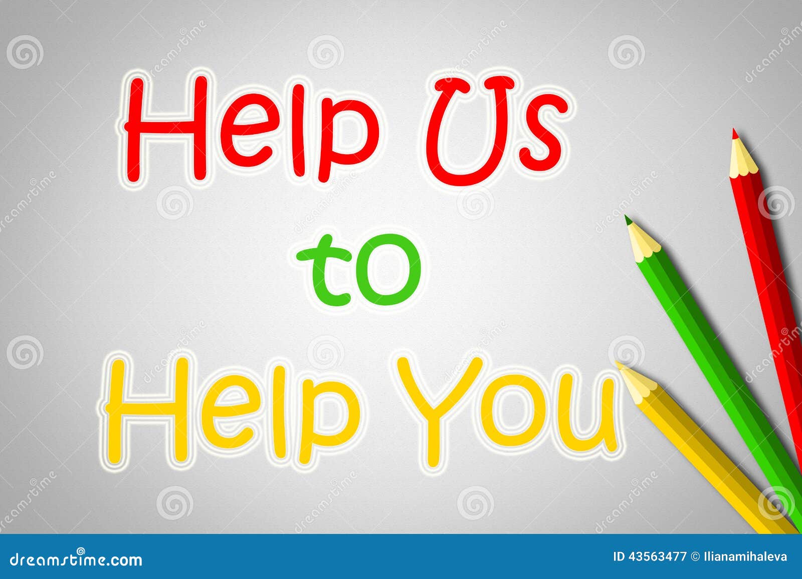 Help Us To Help You Concept Stock Illustration - Illustration of ...