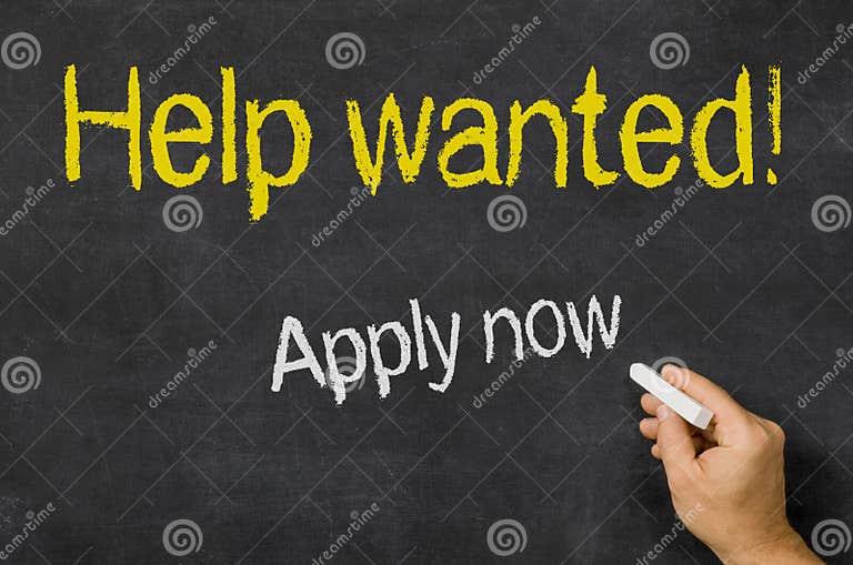 Help wanted stock photo. Image of chalkboard, business - 45455836