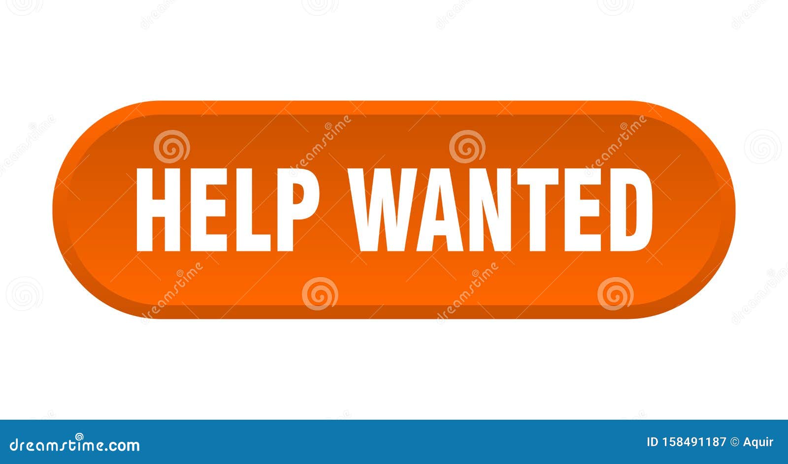 Help wanted button stock vector. Illustration of help - 158491187