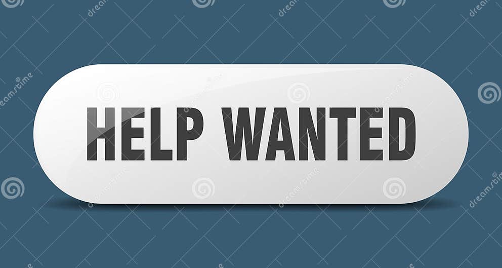 Help Wanted Button. Help Wanted Sign. Key. Push Button Stock Vector ...