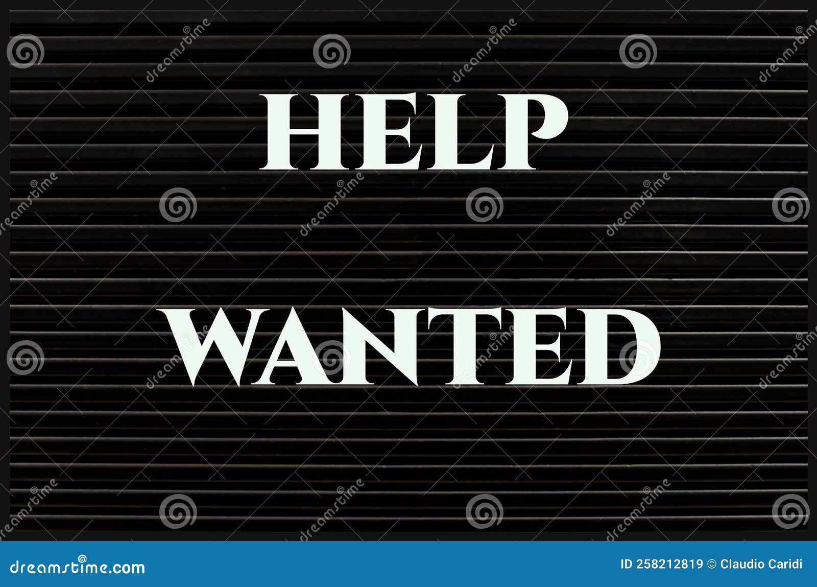 Help Wanted Concept on a Black Board Stock Image - Image of resources ...