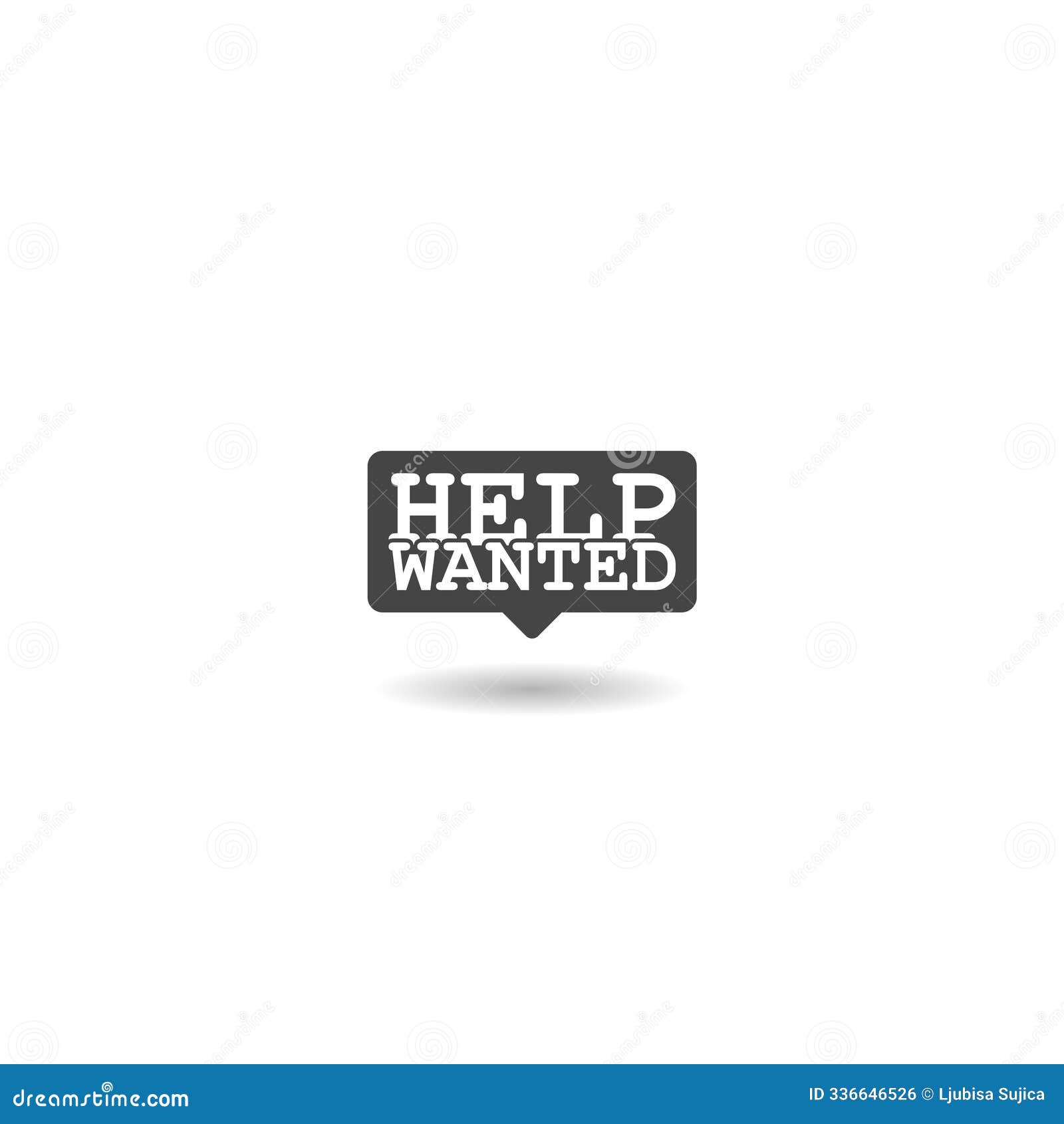 Help Wanted Concept Icon with Shadow Stock Vector - Illustration of ...