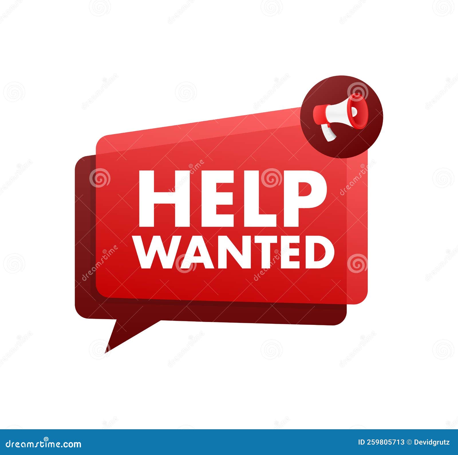 Help Wanted Icon, Sign. Help Wanted Label Stock Vector - Illustration ...