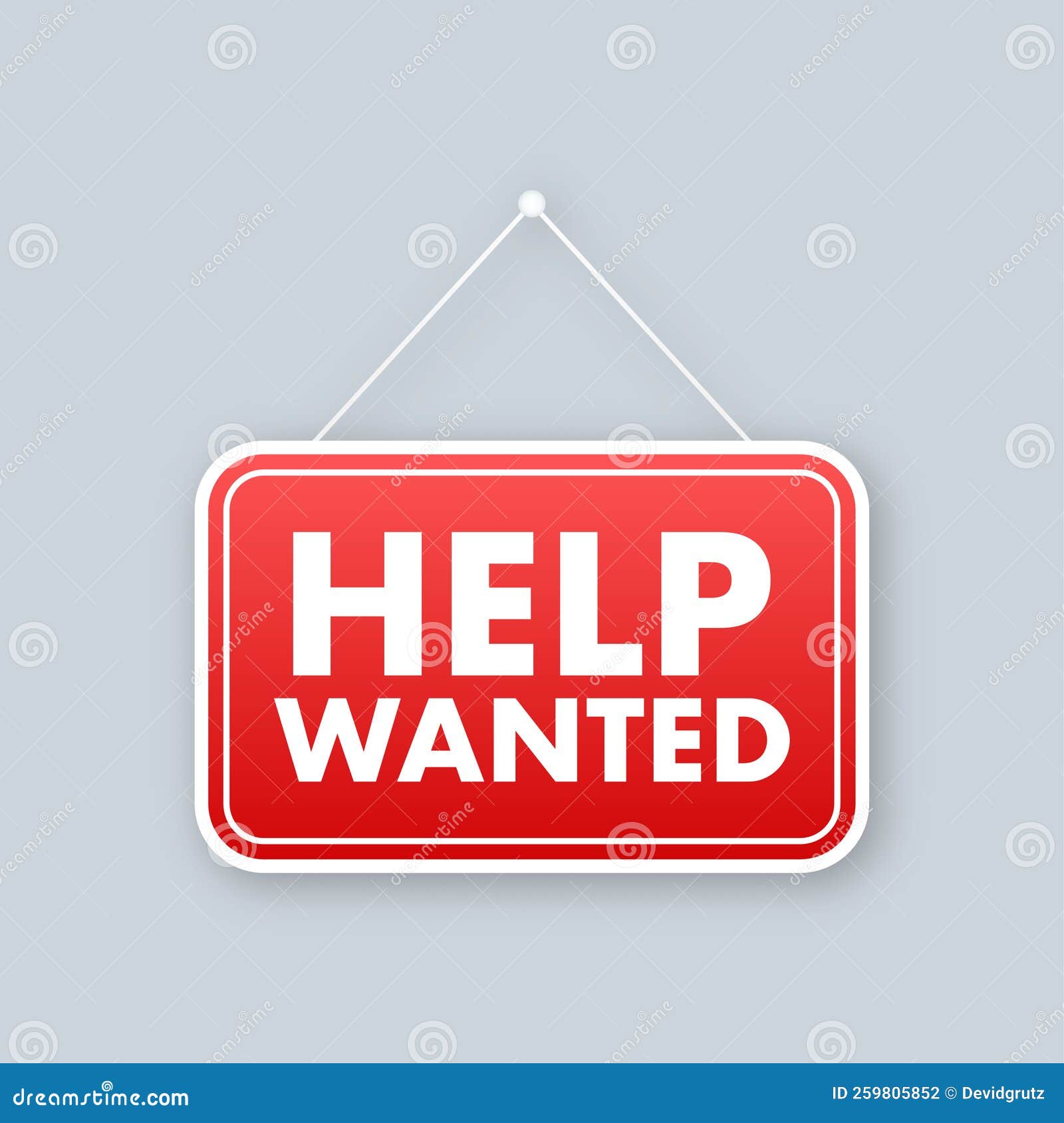 Help Wanted Icon, Sign. Help Wanted Label Stock Vector - Illustration ...