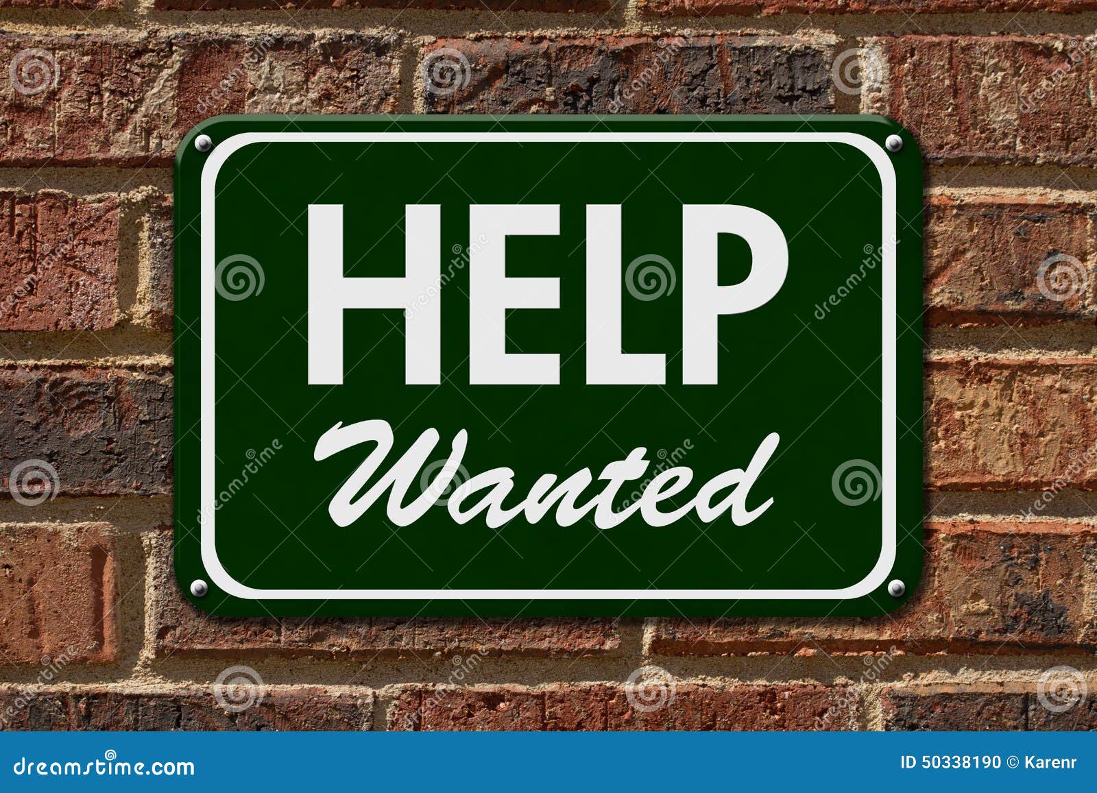 Help Wanted Sign stock photo. Image of employment, pointing - 50338190