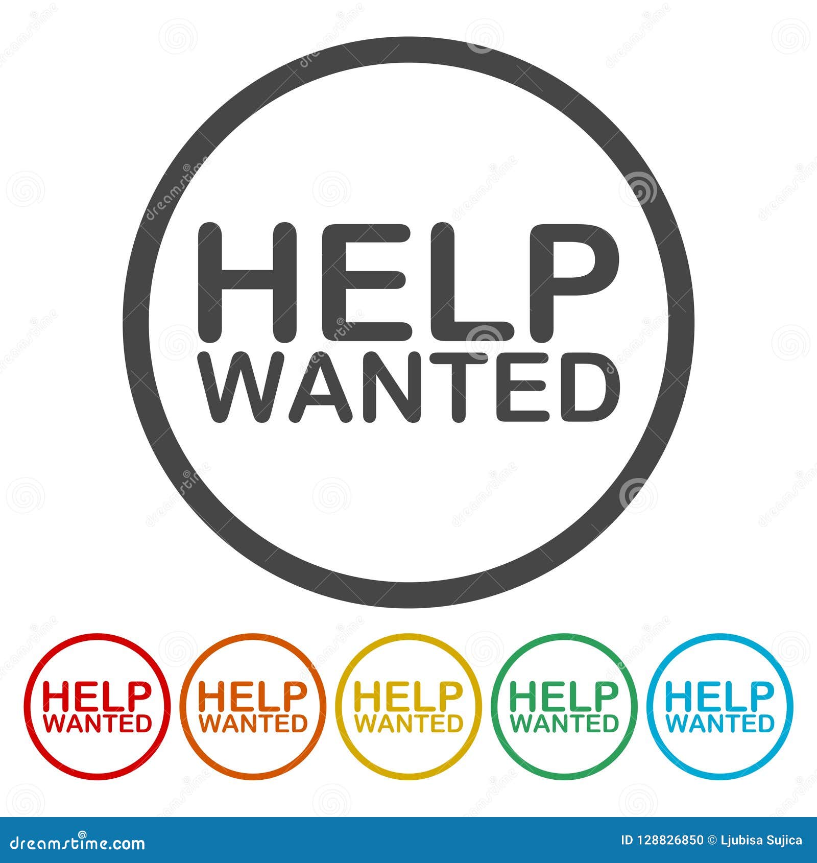 Help Wanted Sign icon stock vector. Illustration of career - 128826850