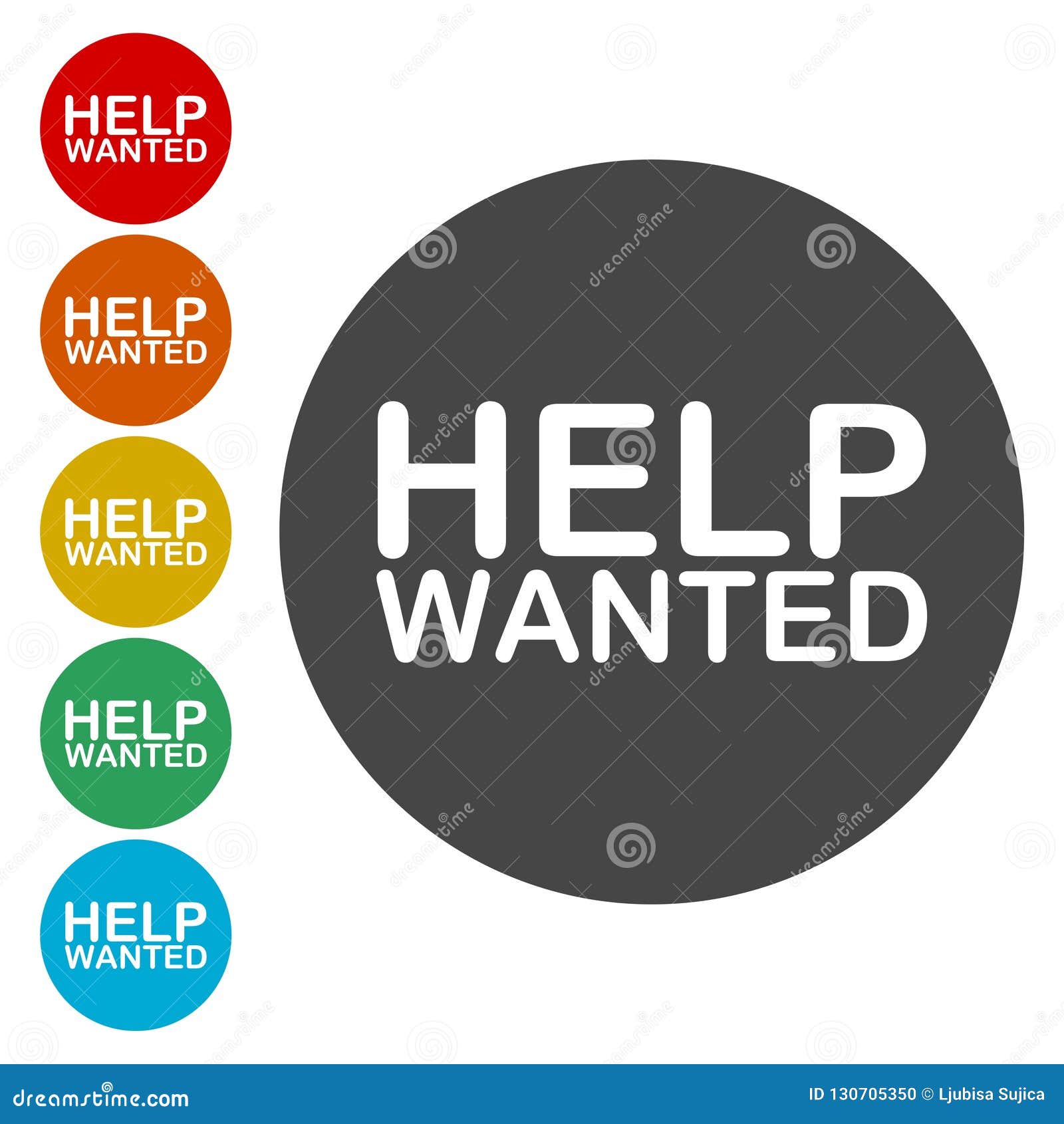 Help Wanted Sign icon stock vector. Illustration of copy - 130705350