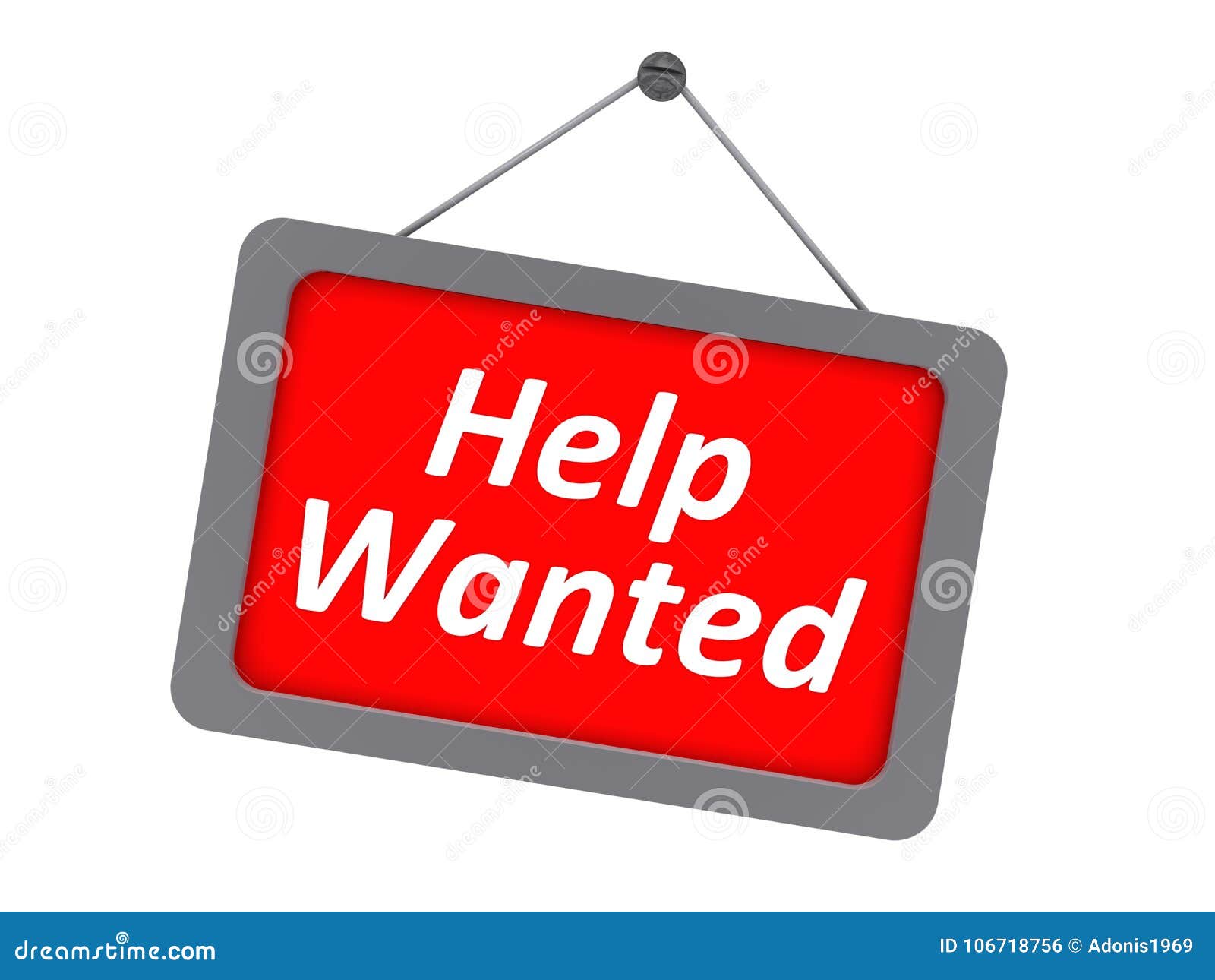 Help wanted sign stock illustration. Illustration of assistance - 106718756