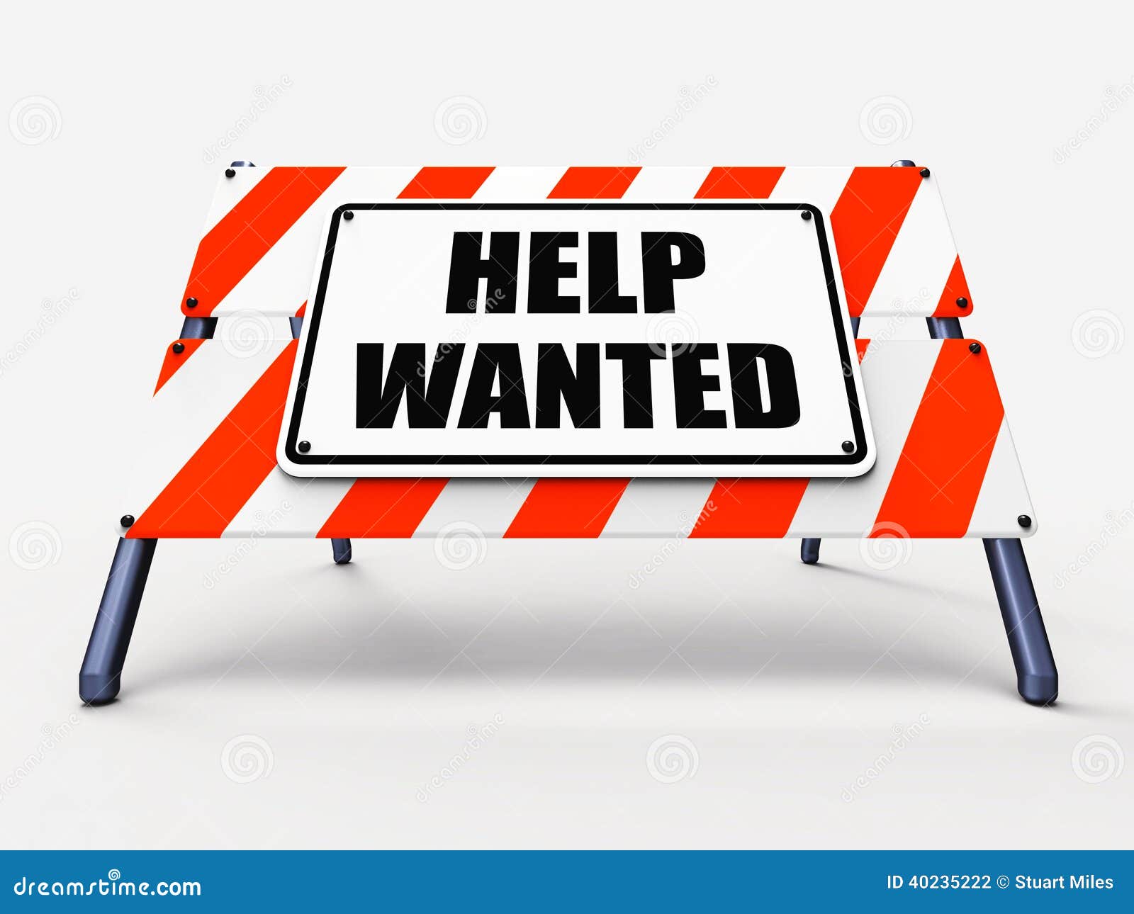 Help Wanted Sign Represents Employment and Stock Illustration ...