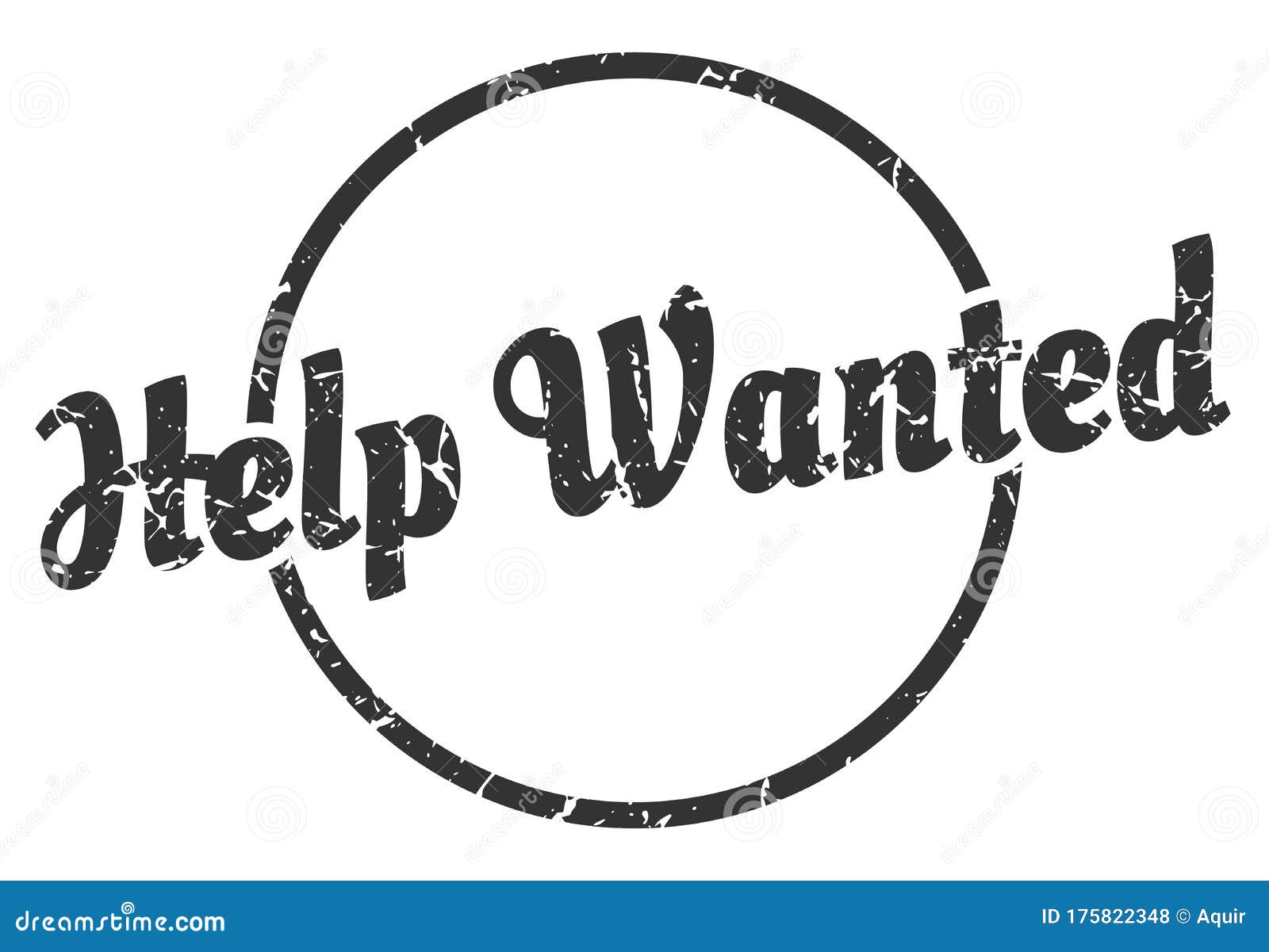 Help Wanted Sign. Help Wanted Round Vintage Stamp Stock Vector ...