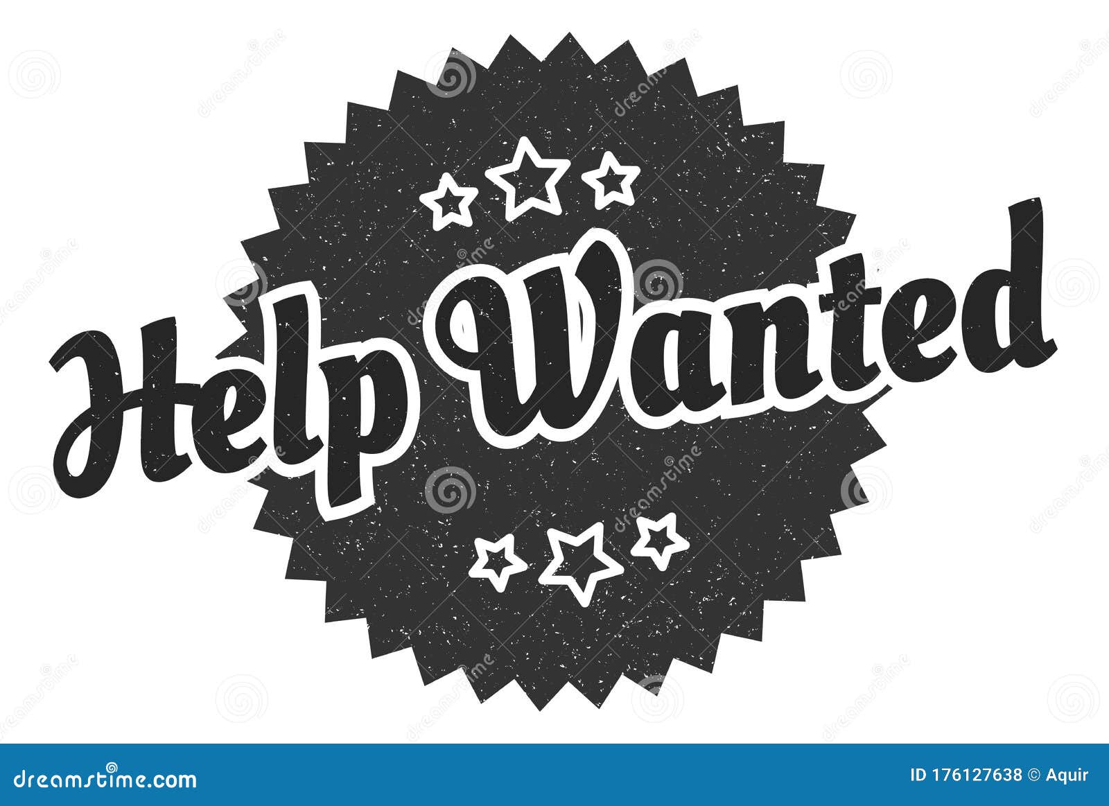Help Wanted Sign. Help Wanted Vintage Retro Label Stock Vector ...
