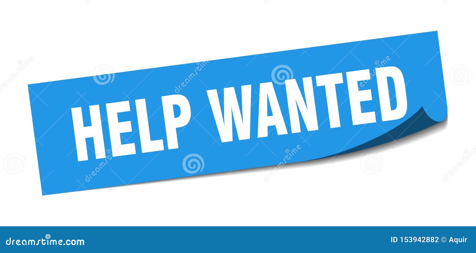 Help wanted sticker. stock vector. Illustration of emblem - 153942882